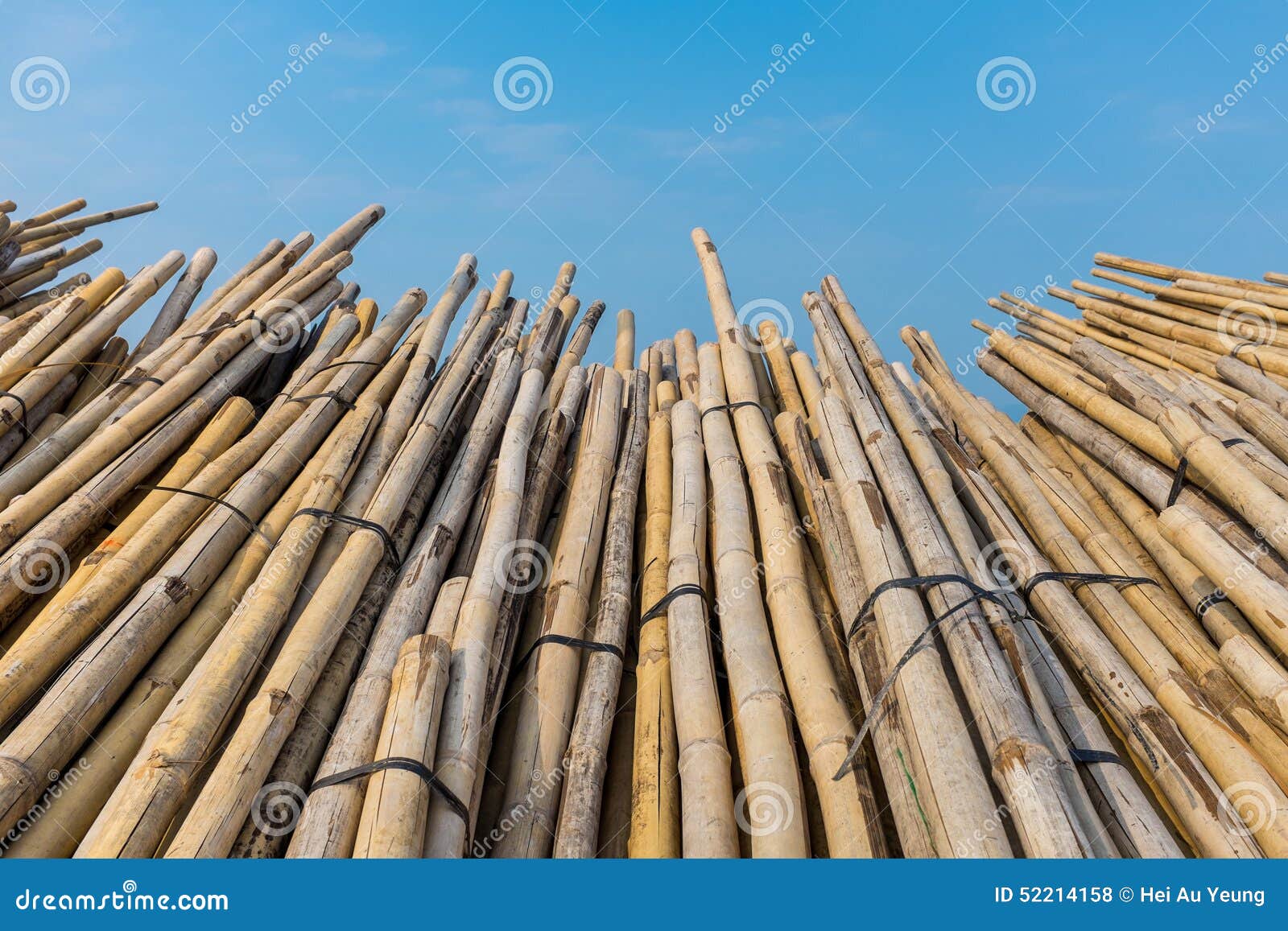 Construction Material Bamboo Stock Photo - Image of group, texture ...