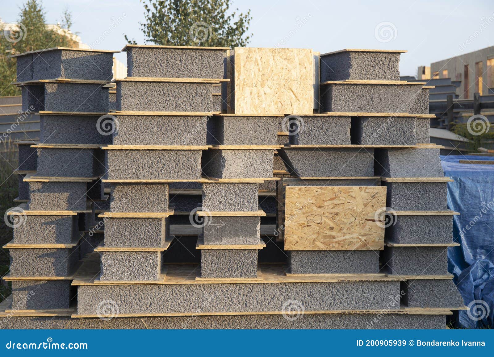 Construction Material SIP Panels from OSB and Expanded Polystyrene ...