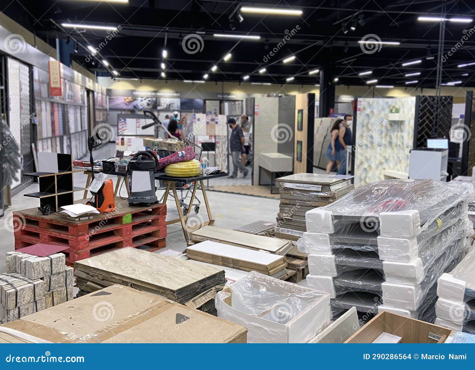 Construction Material Store with Empty Aisles Stock Photo - Image of ...