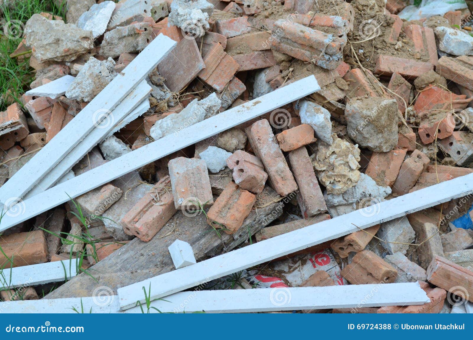 Construction Material Waste Stock Photo - Image of damage, litter: 69724388