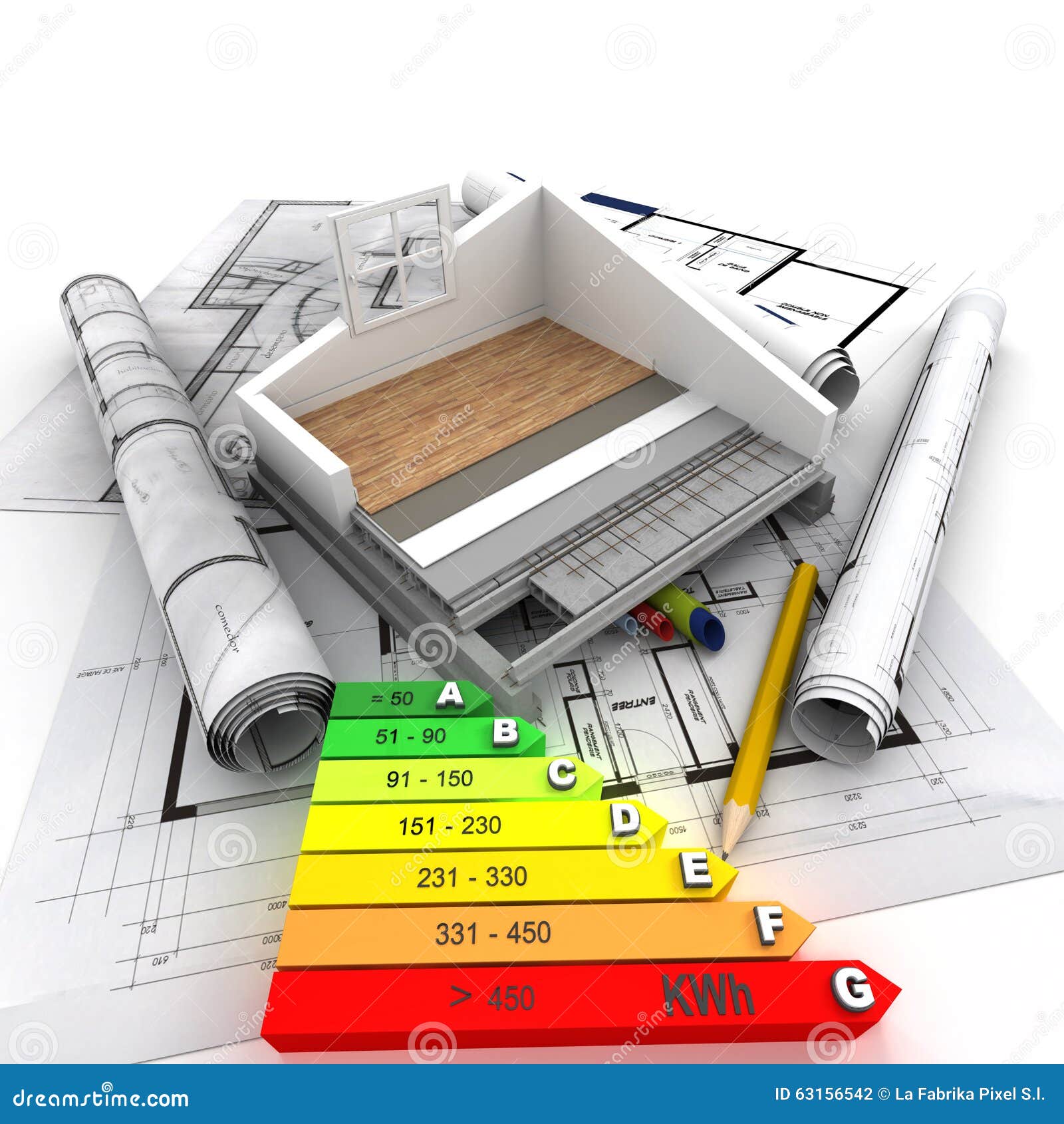 Construction Materials Efficiency Stock Illustration - Illustration of ...