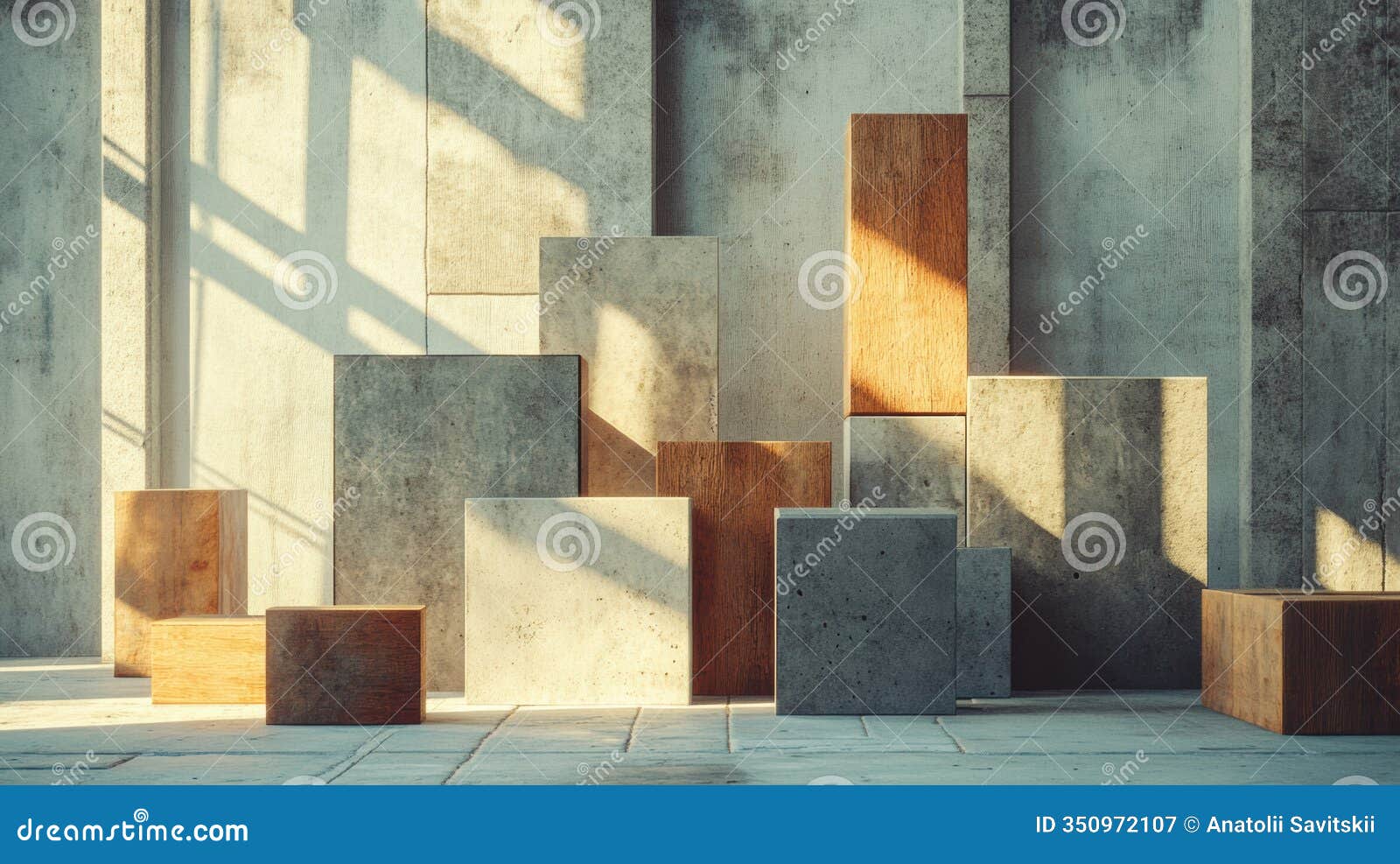 Construction Materials Including Bricks, Wood, and Concrete Blocks ...