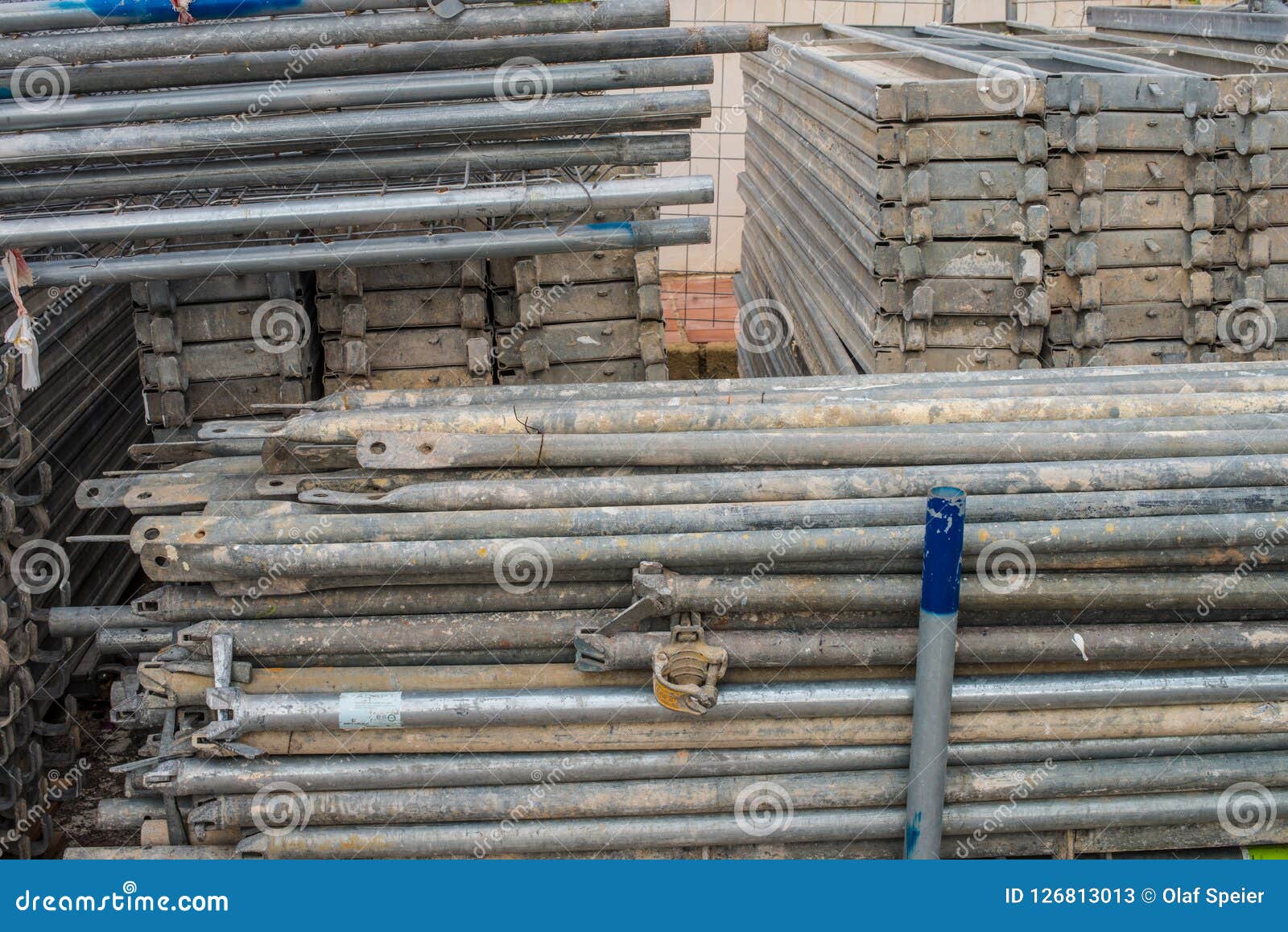 Construction Materials Piled Up Stock Image - Image of piled, aluminum ...