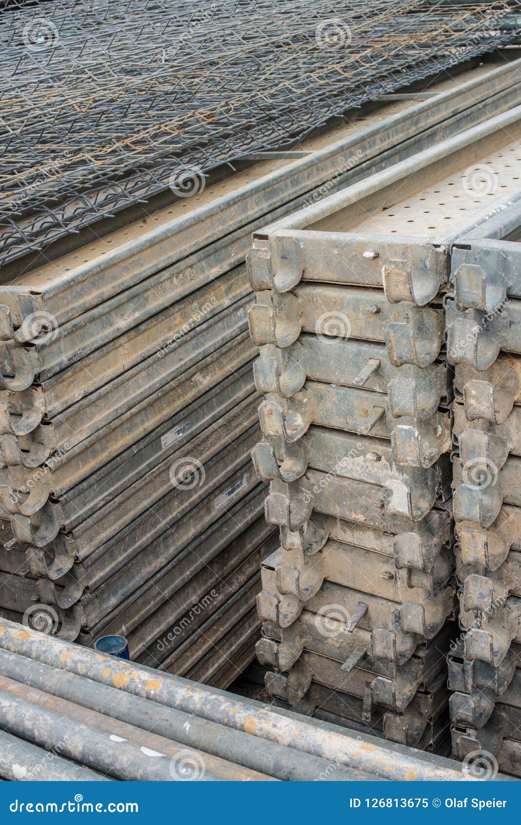 Construction Materials Piled Up Stock Image - Image of structure, rods ...