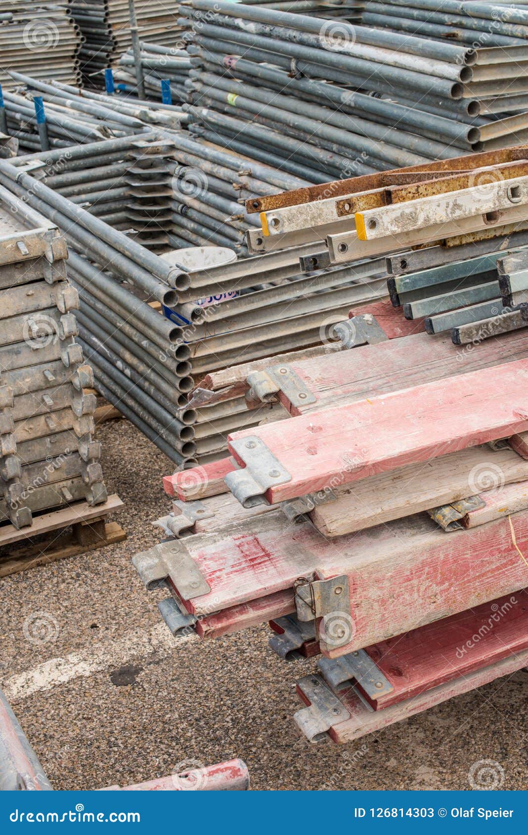 Construction Materials Piled Up Stock Image - Image of heavy, vertical ...