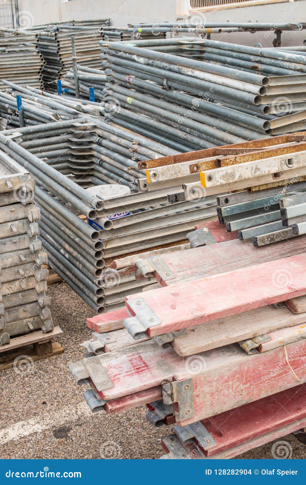 Construction Materials Piled Up Stock Photo - Image of building ...