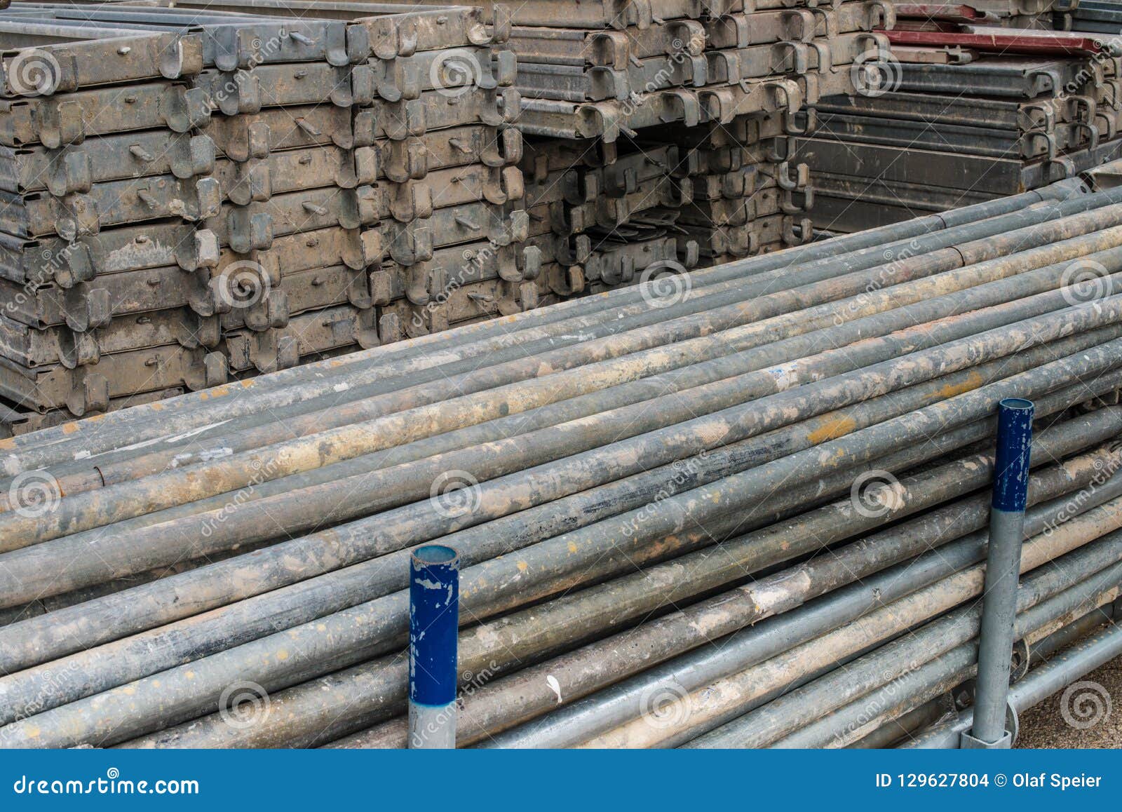 Construction Materials Piled Up Stock Photo - Image of metal ...