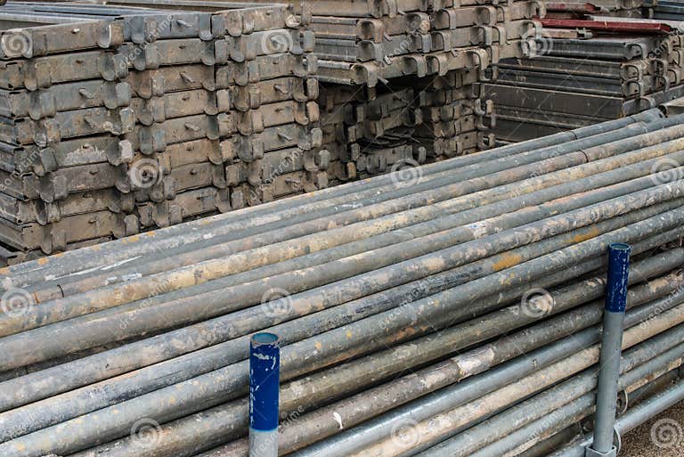 Construction Materials Piled Up Stock Photo - Image of metal ...