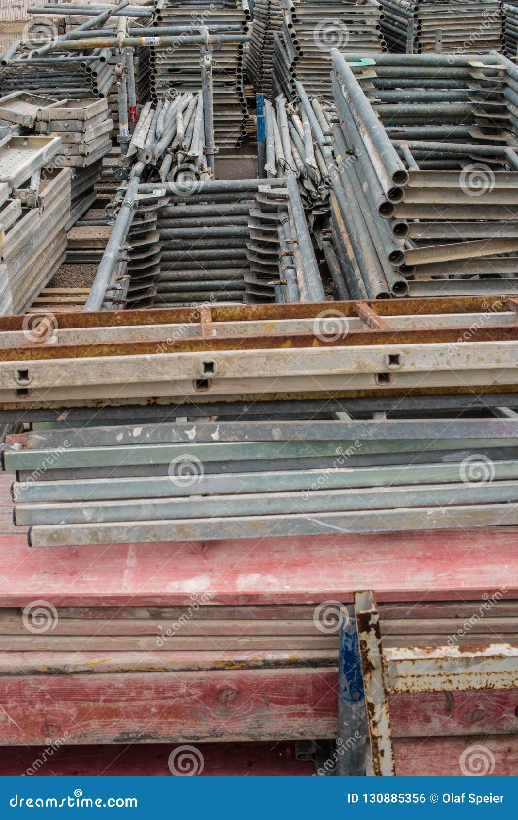Construction Materials Piled Up Stock Photo - Image of metal, materials ...