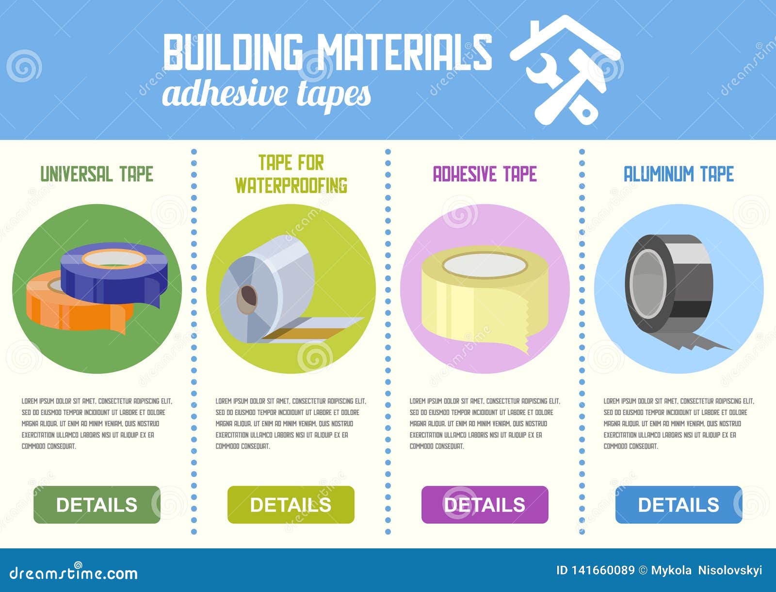 Construction Materials Shop Flat Vector Web Banner Stock Vector ...