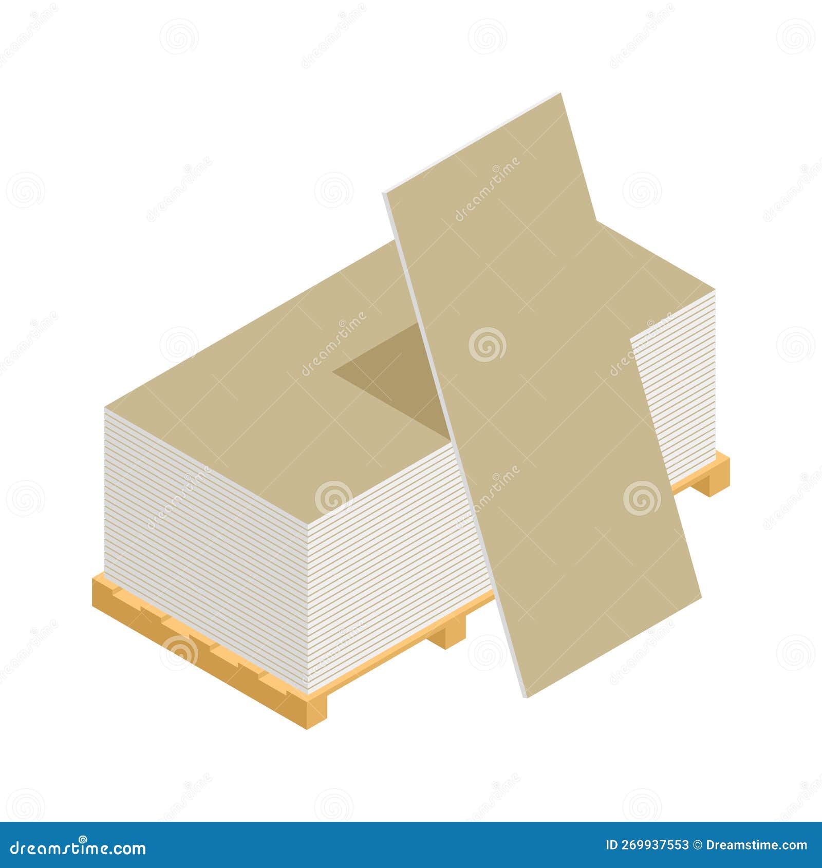 Construction Materials Stack Composition Stock Vector - Illustration of ...