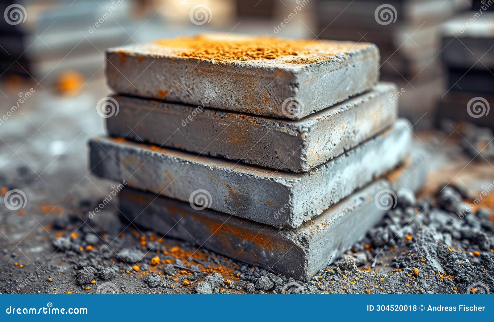 Construction Materials, Stacked White Bricks for Work. Stock Photo ...