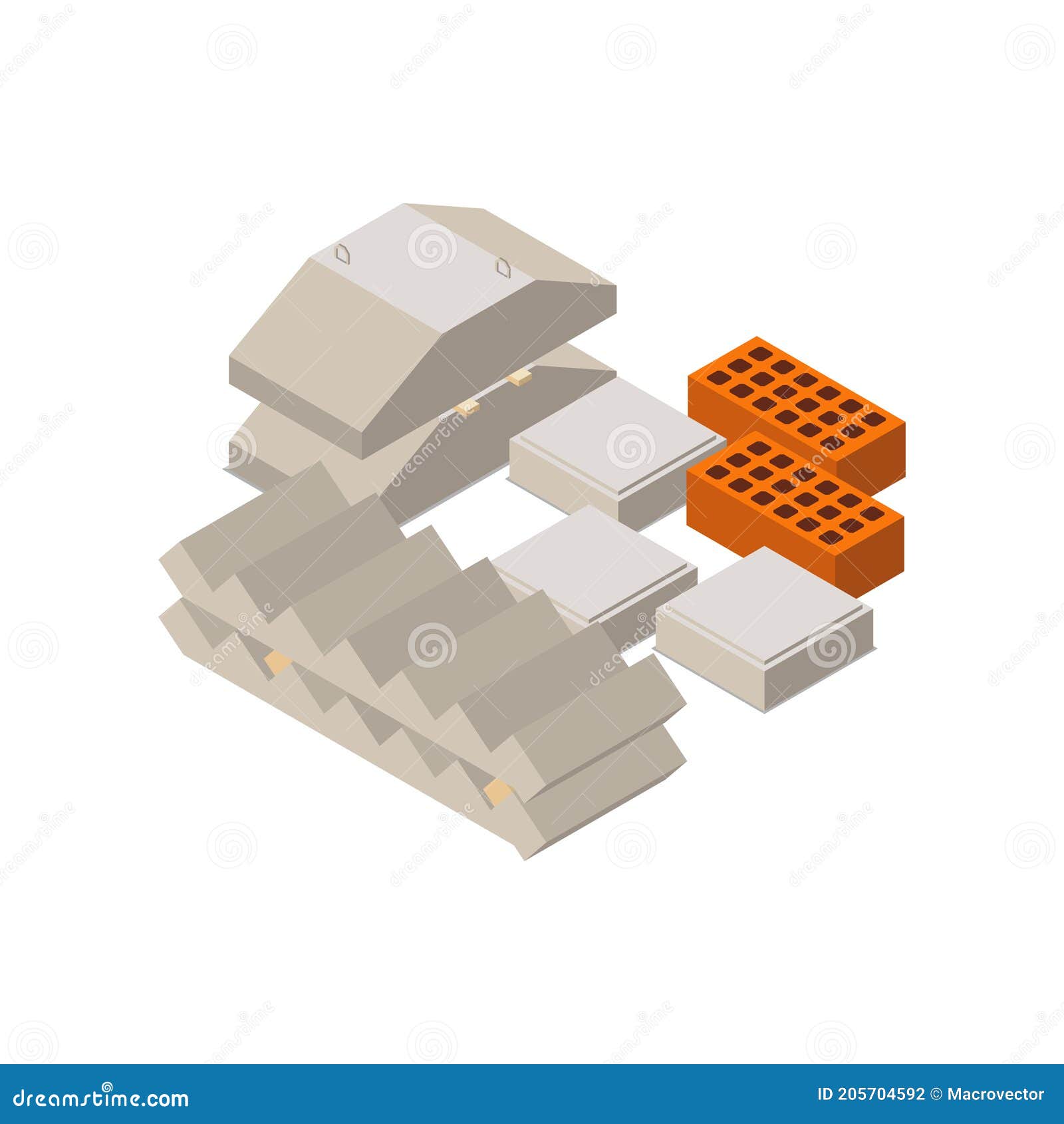 Construction Materials Illustration Stock Vector - Illustration of ...