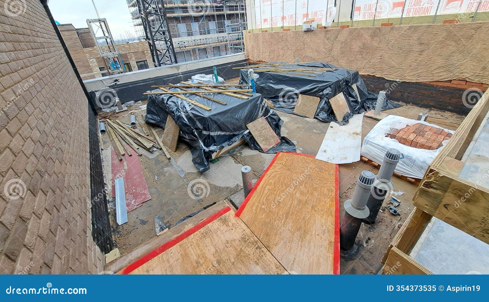 Construction Materials with Stored Materials Editorial Image ...