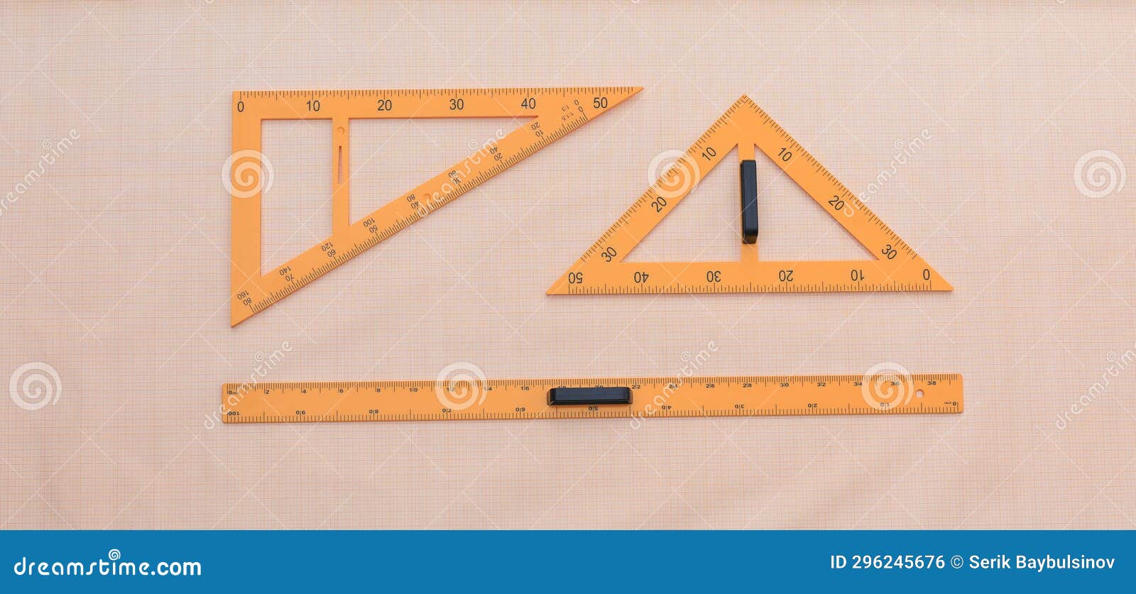 Construction Measuring Rulers Graph Paper Stock Photo - Image of tool ...