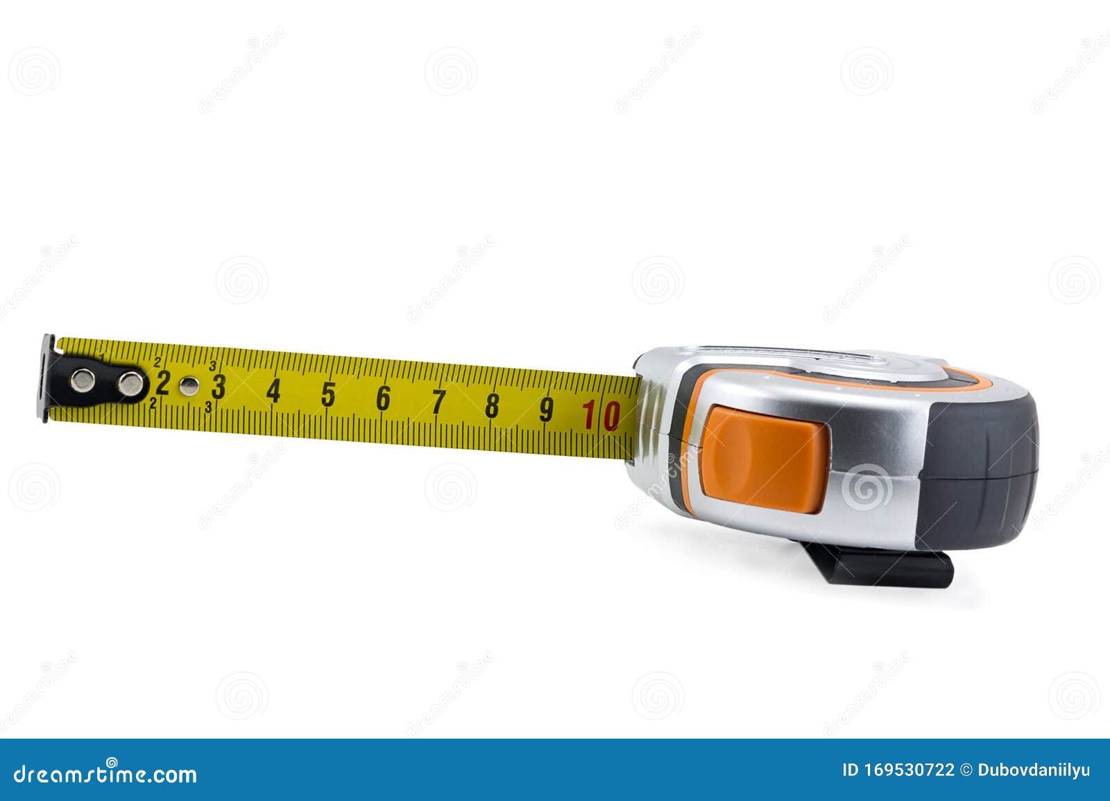 Construction Measuring Tape Isolated on White Stock Photo - Image of ...