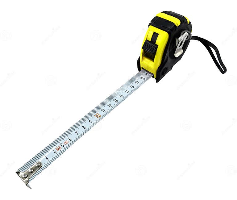 Construction Measuring Tape on a White Background. Roulette Stock Image ...