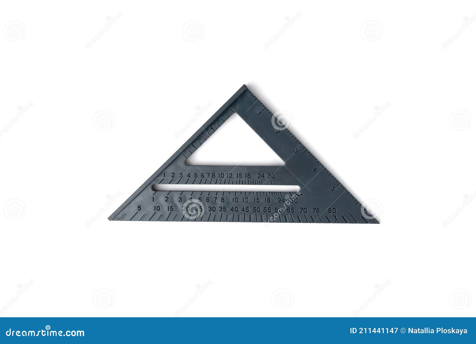 Construction Measuring Triangle Isolated on White Background Stock ...