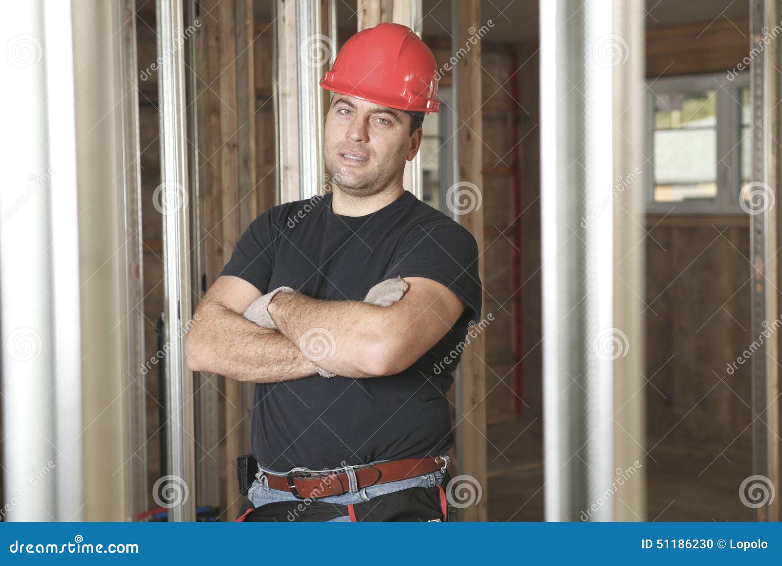 A construction men working stock photo. Image of smiling - 51186230