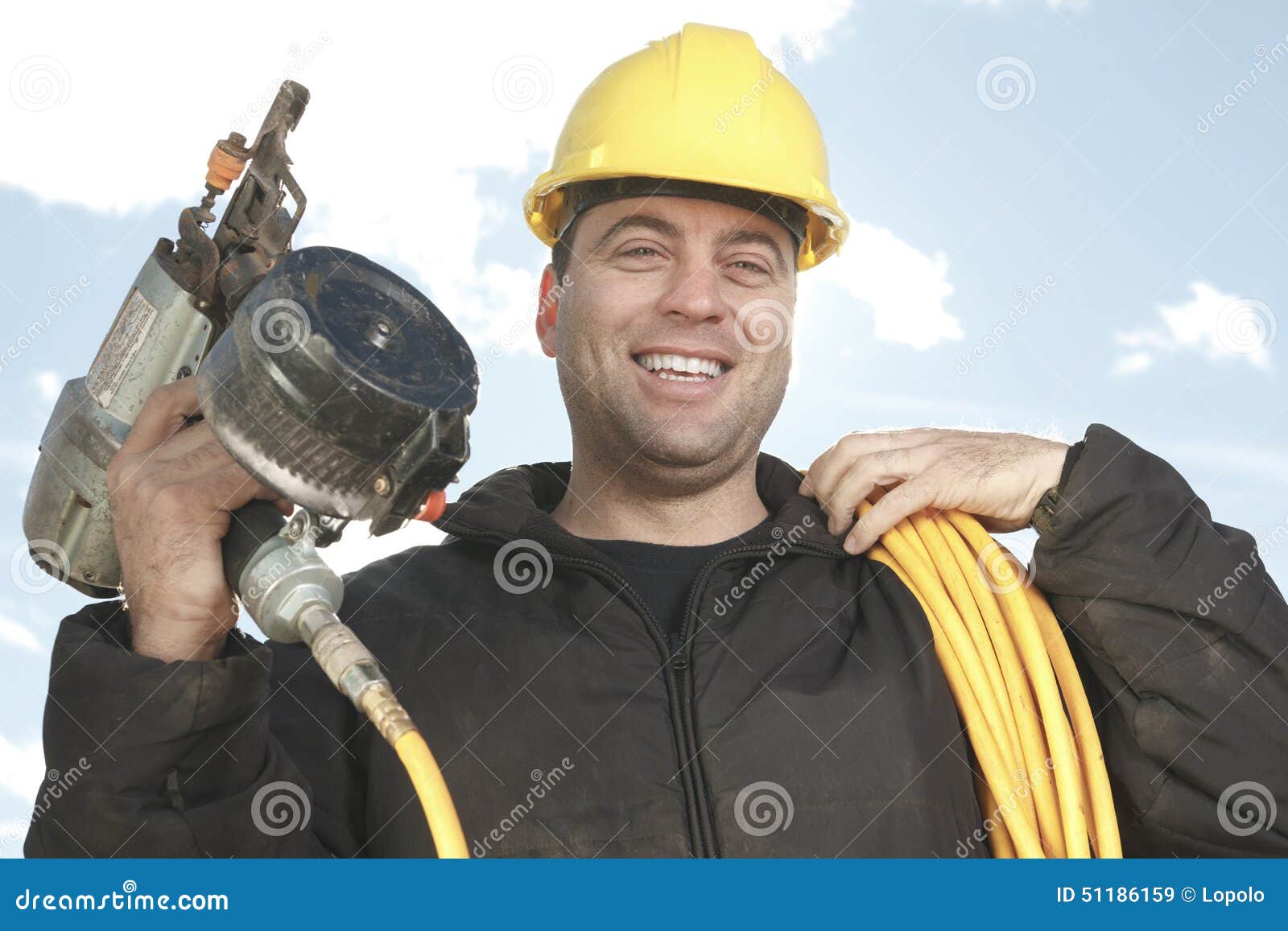 A Construction Men Working Outside Stock Image - Image of caucasian ...