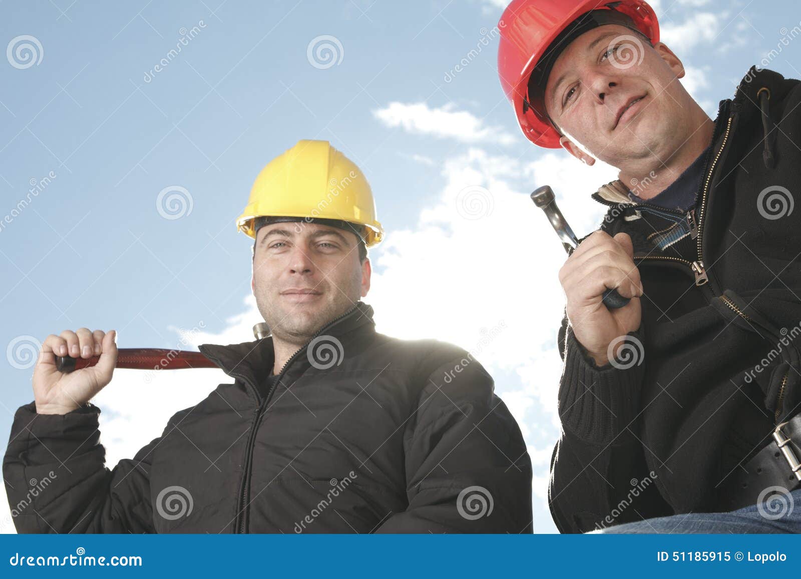 A Construction Men Working Outside Stock Image - Image of carpenter ...