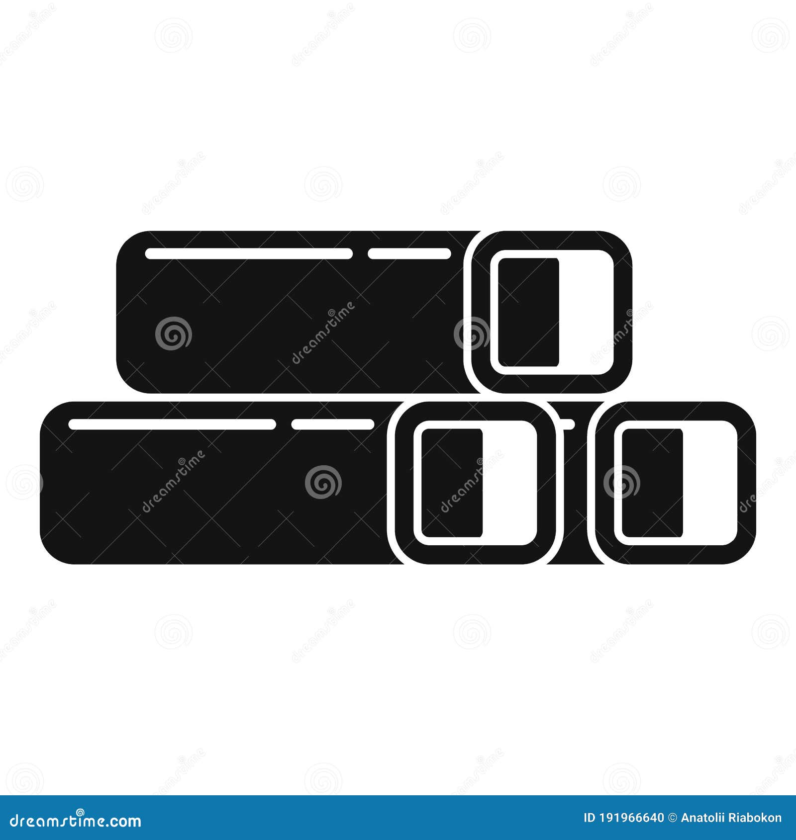 Construction Metal Pipes Icon, Simple Style Stock Vector - Illustration ...