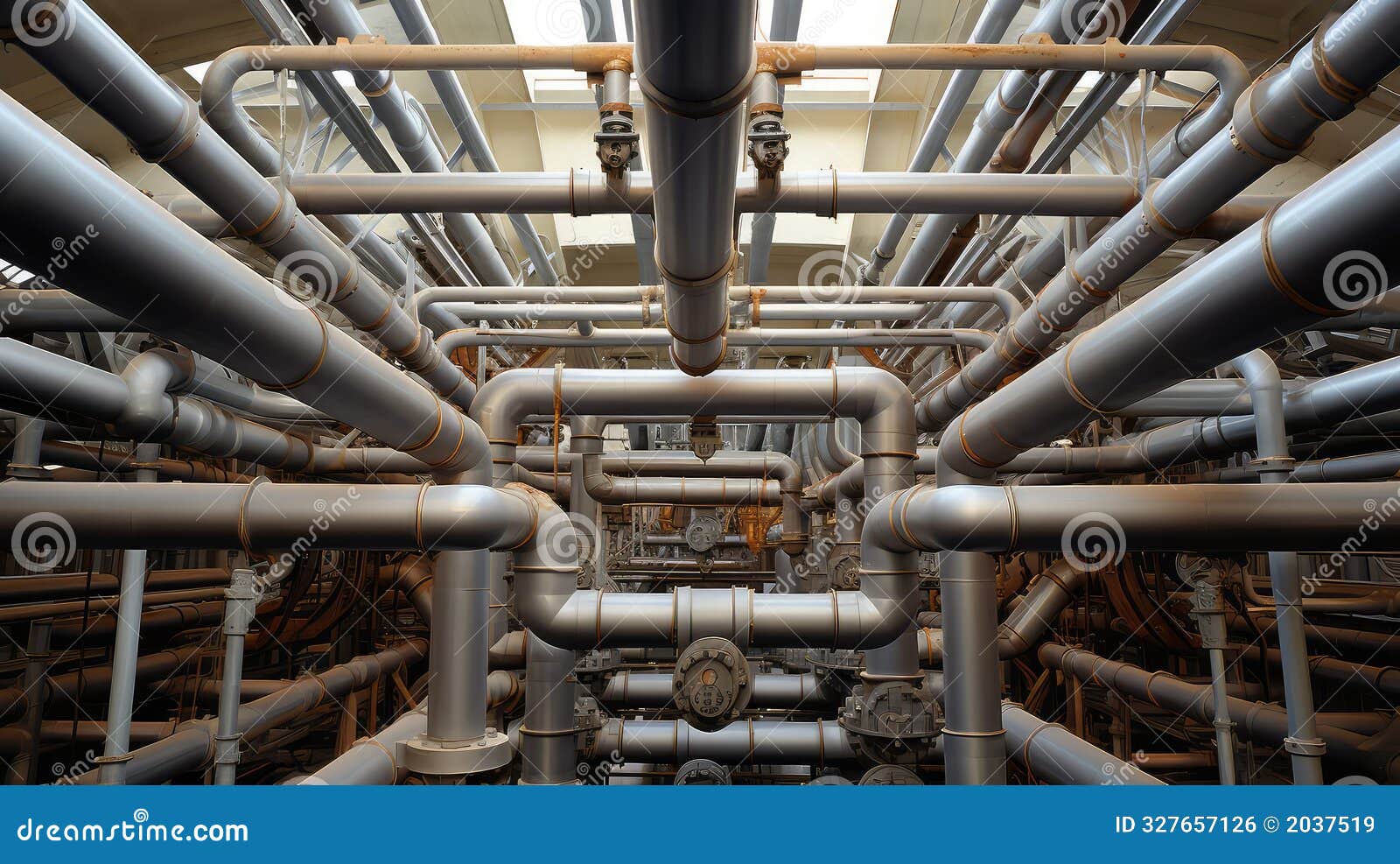 Metal Piping Of Industrial. Stock Photography | CartoonDealer.com ...