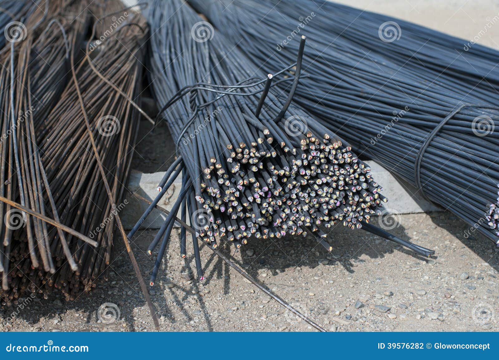 Construction Metal Rods Close Up View Stock Photo - Image of rounded ...