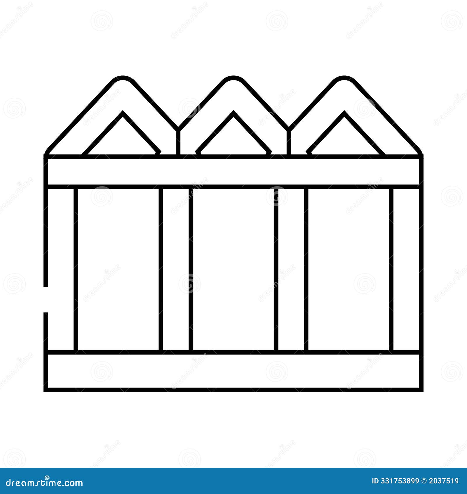 Construction Metallic Material Frame Line Icon Vector Illustration ...