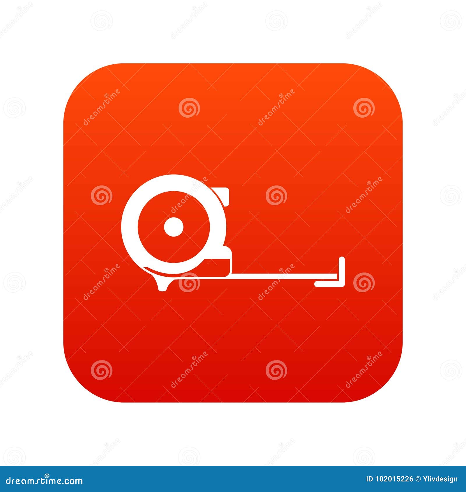 Construction Meter Icon Digital Red Stock Vector - Illustration of ...
