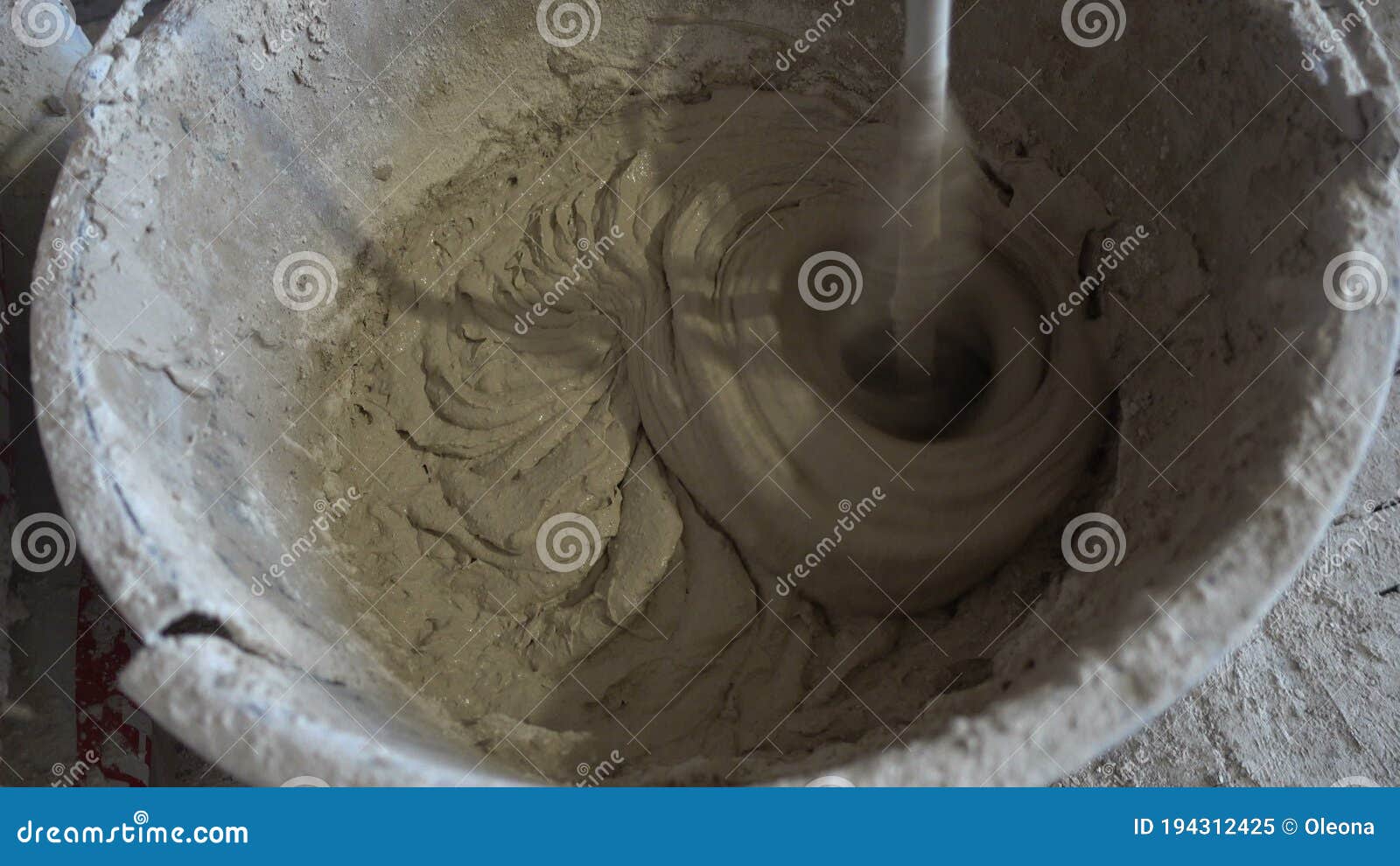 Construction Mixer in a Bucket with Plaster Stock Video - Video of ...