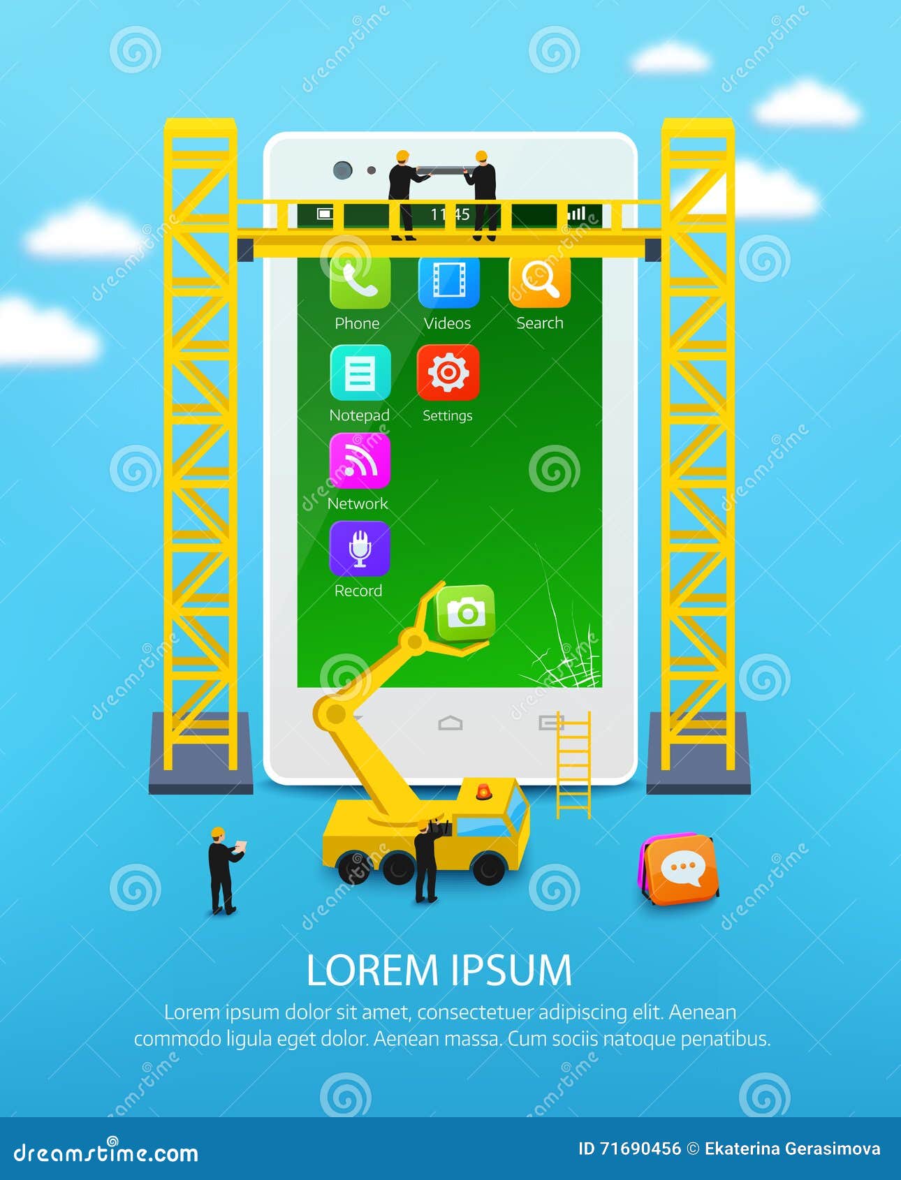 Construction Mobile Phone, Smartphone User Interface Engineering and ...