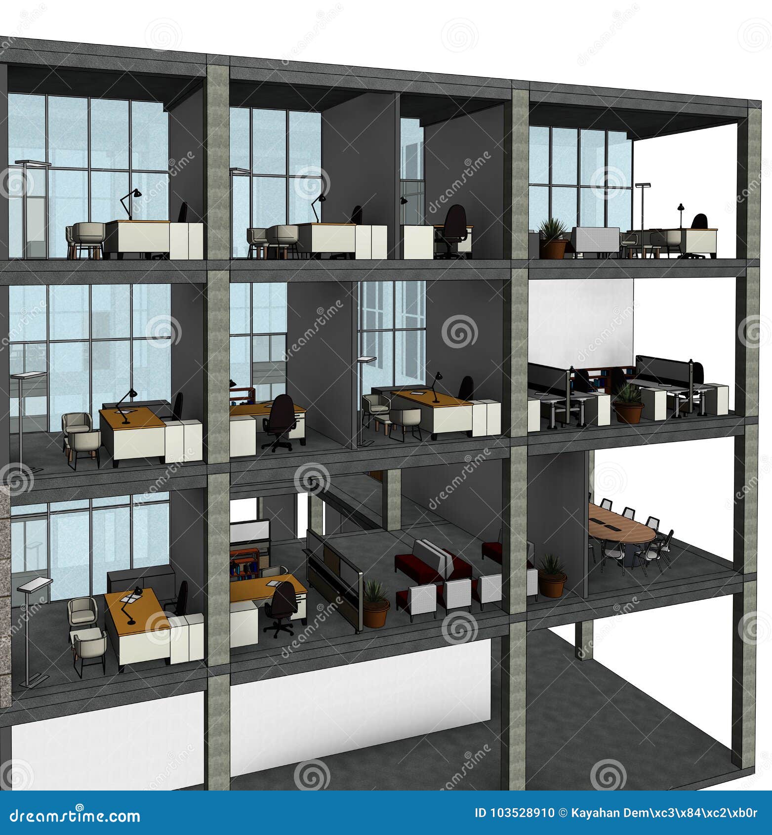 Architectural Sketch Drawing Building Model Vector Illustration ...