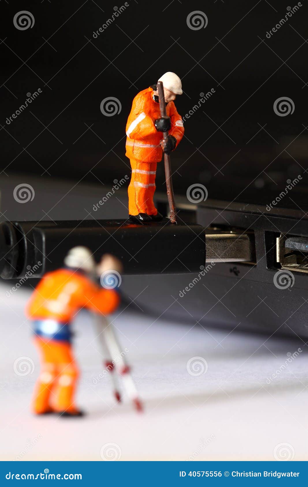 Construction Model Workers USB Cable F Stock Photo - Image of keys ...