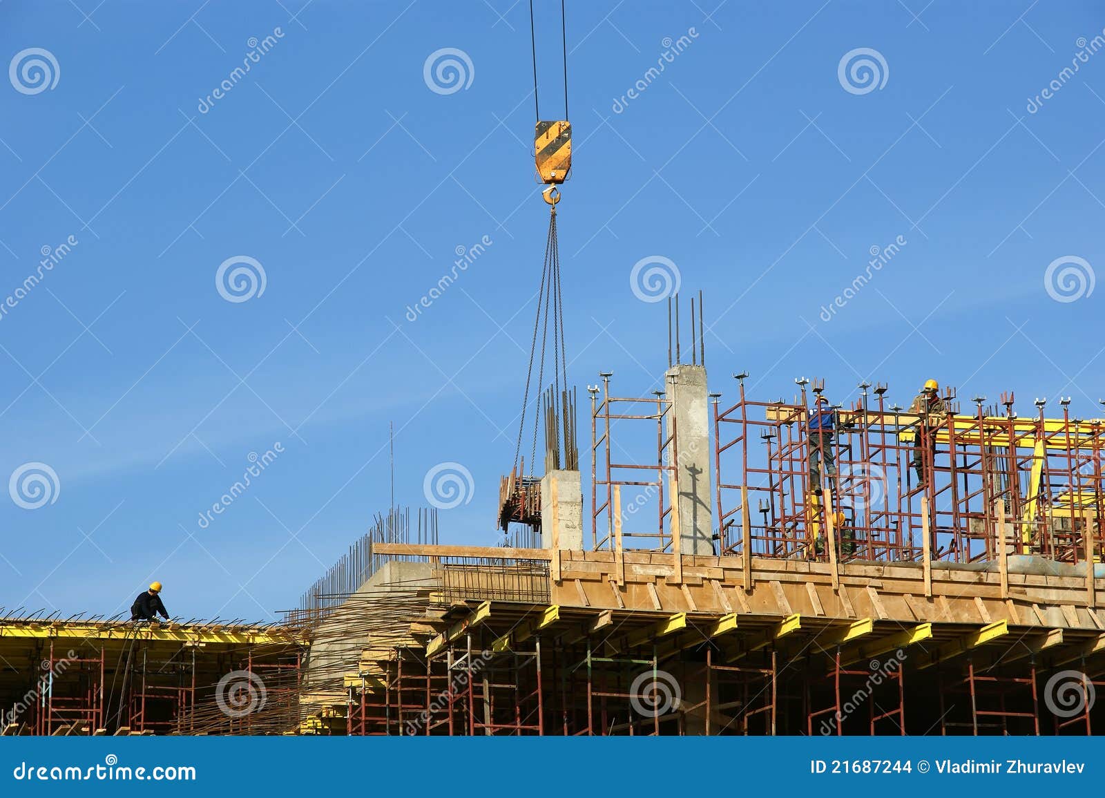 Construction of a Modern Building Stock Photo - Image of exterior, home ...