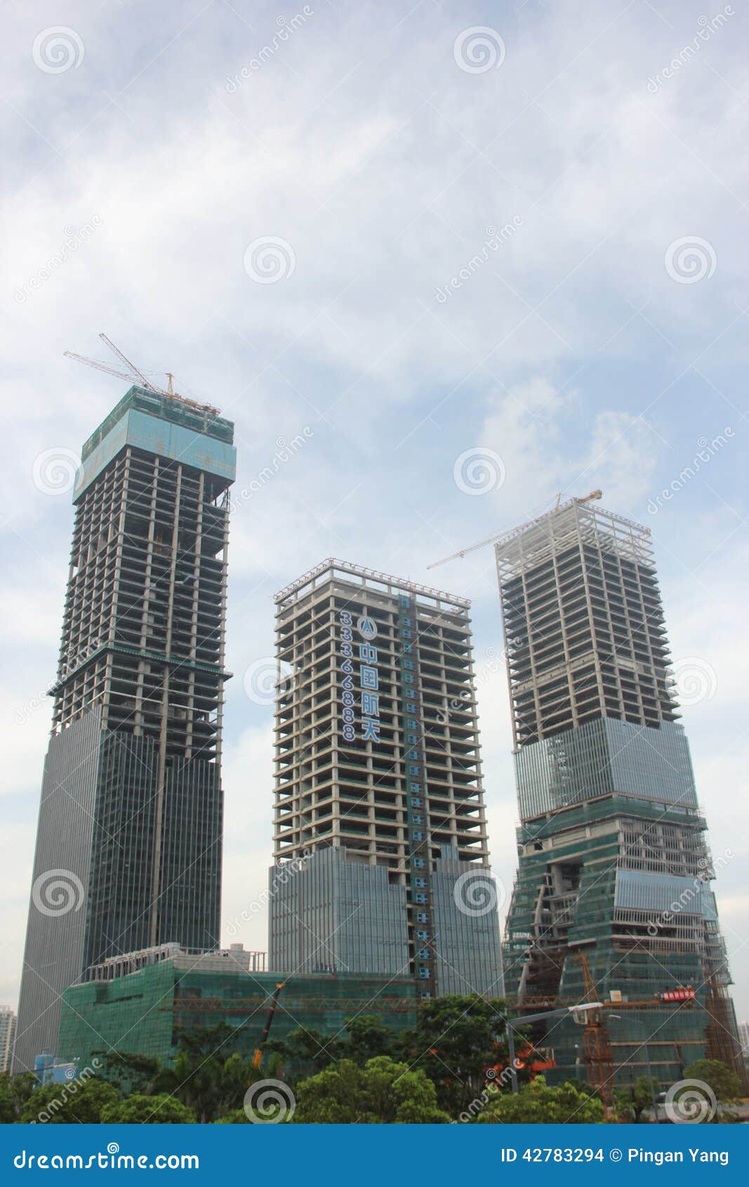 In Construction of Modern Building in SHENZHEN NANSHAN Editorial Stock ...