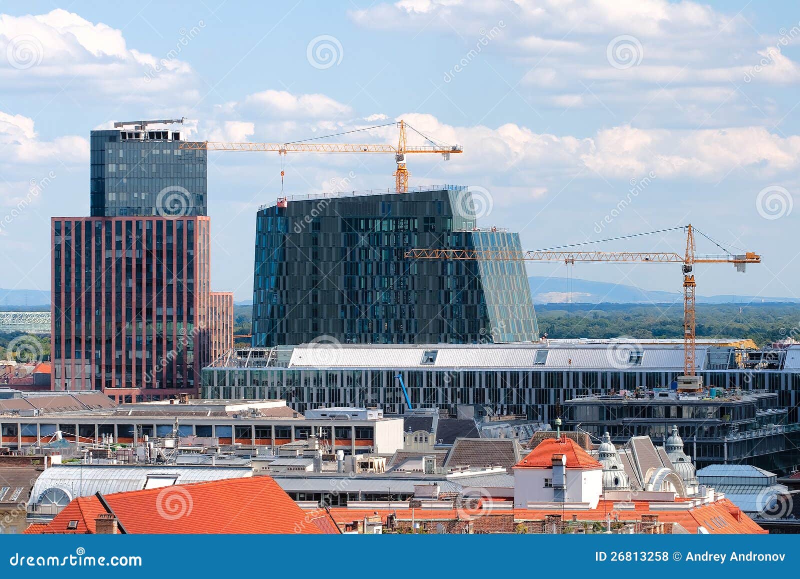 Construction of Modern Buildings in Vienna Stock Photo - Image of ...