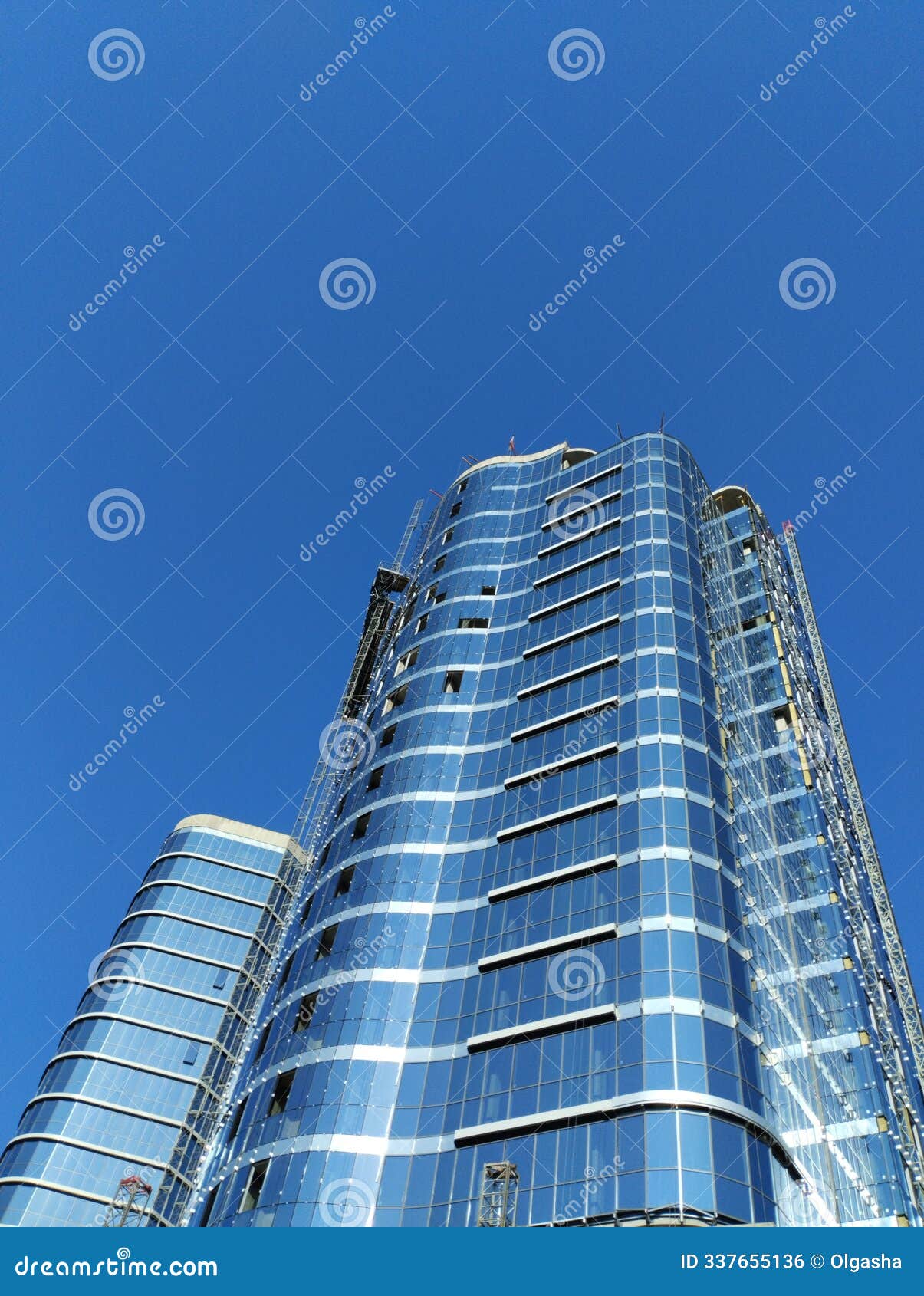 Construction of Modern High-rise Building Stock Photo - Image of ...