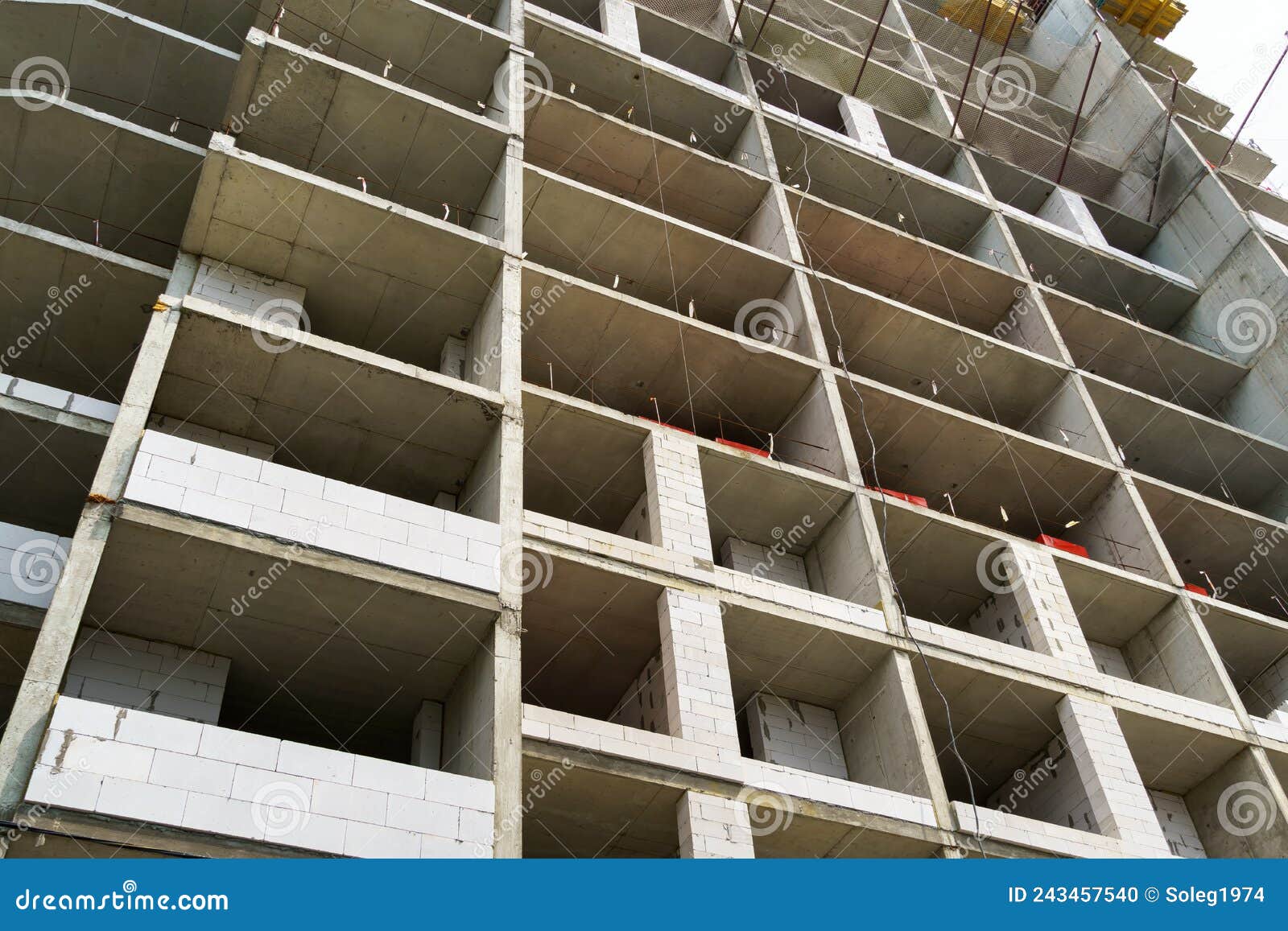 Construction of a Modern High-rise Building, Concrete Frame and ...