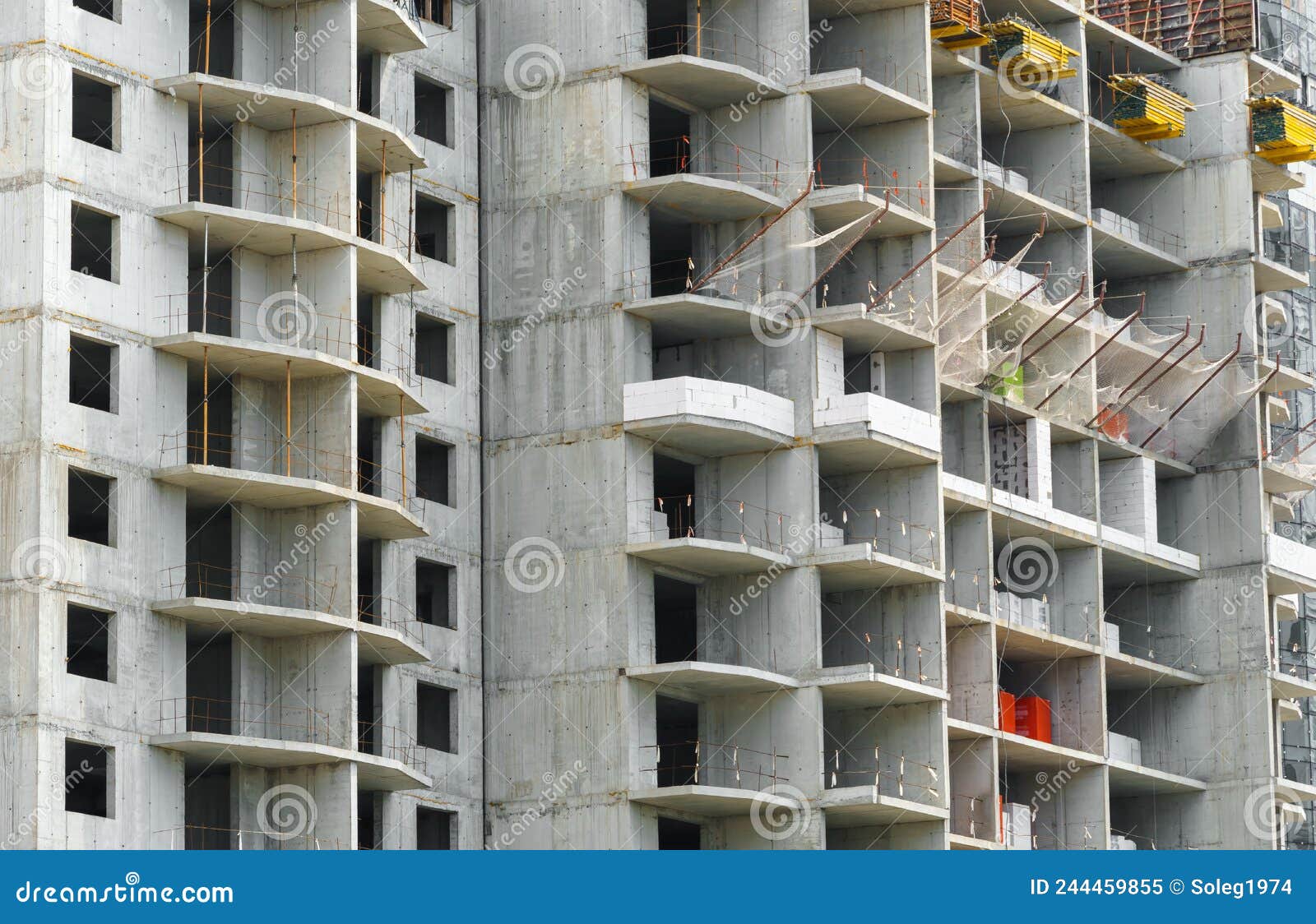 Construction of a Modern High-rise Building, the Creation of a Concrete ...