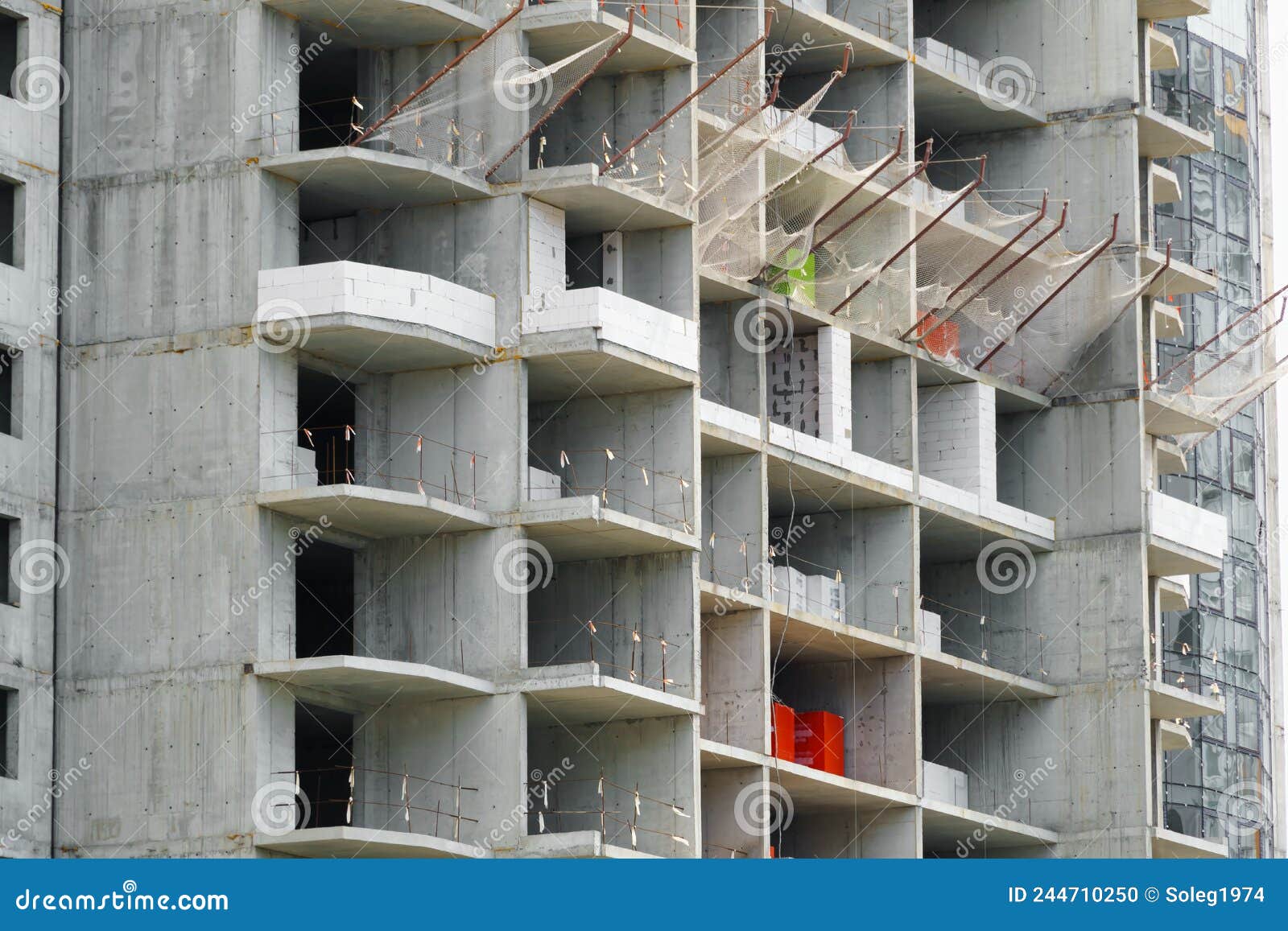 Construction of a Modern High-rise Building, the Creation of a Concrete ...