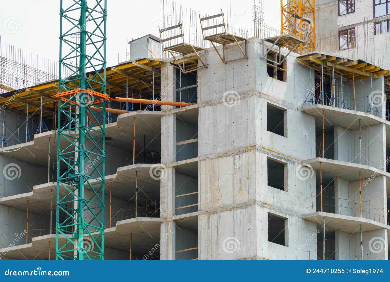 Construction of a Modern High-rise Building, the Creation of a Concrete ...