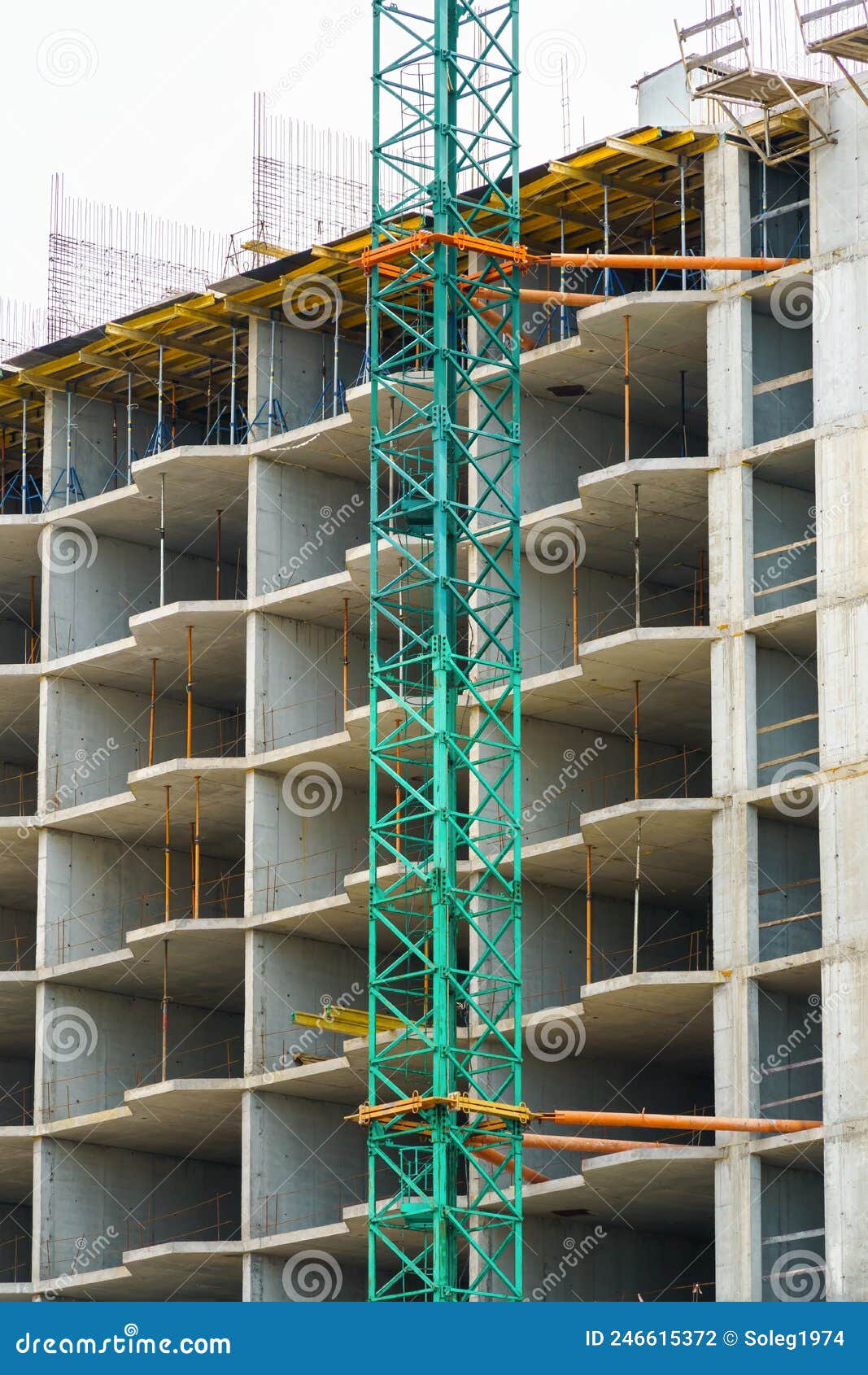 Construction of a Modern High-rise Building, the Creation of a Concrete ...