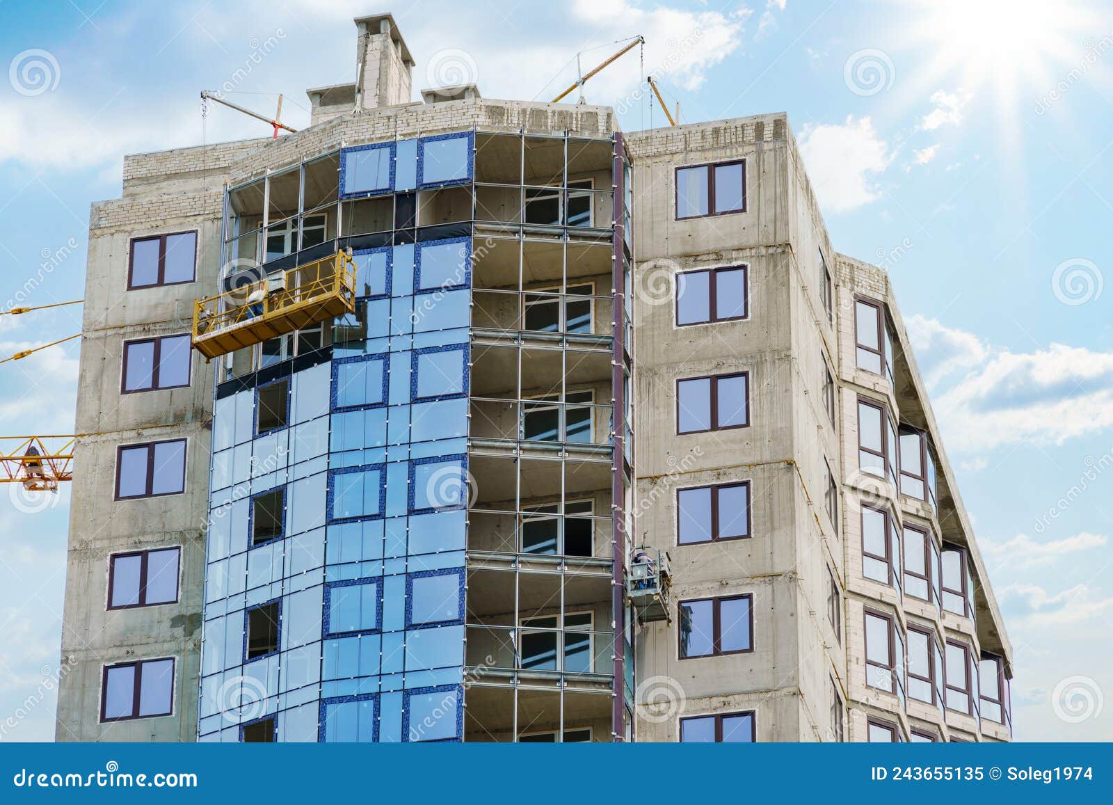 Construction of a Modern High-rise Building, the Creation of a Concrete ...