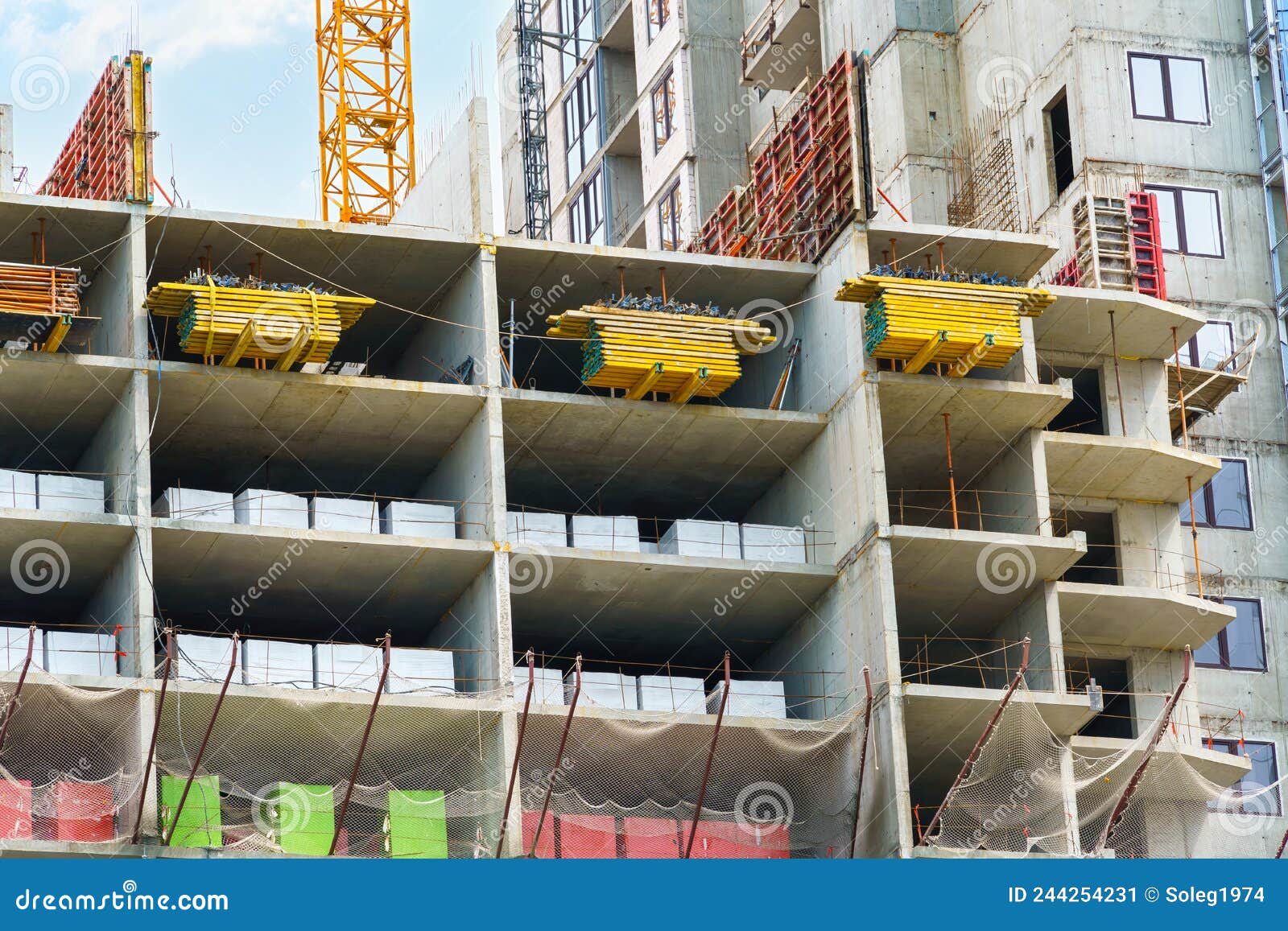 Construction of a Modern High-rise Building, the Creation of a Concrete ...