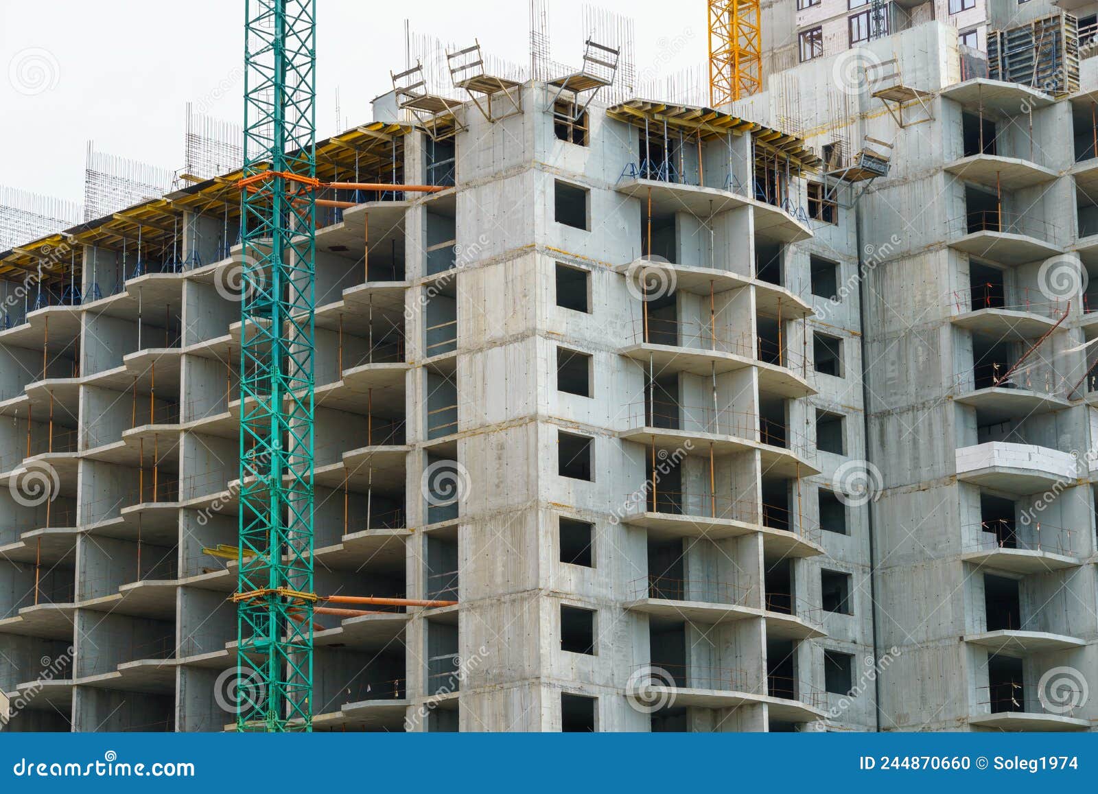 Construction of a Modern High-rise Building, the Creation of a Concrete ...
