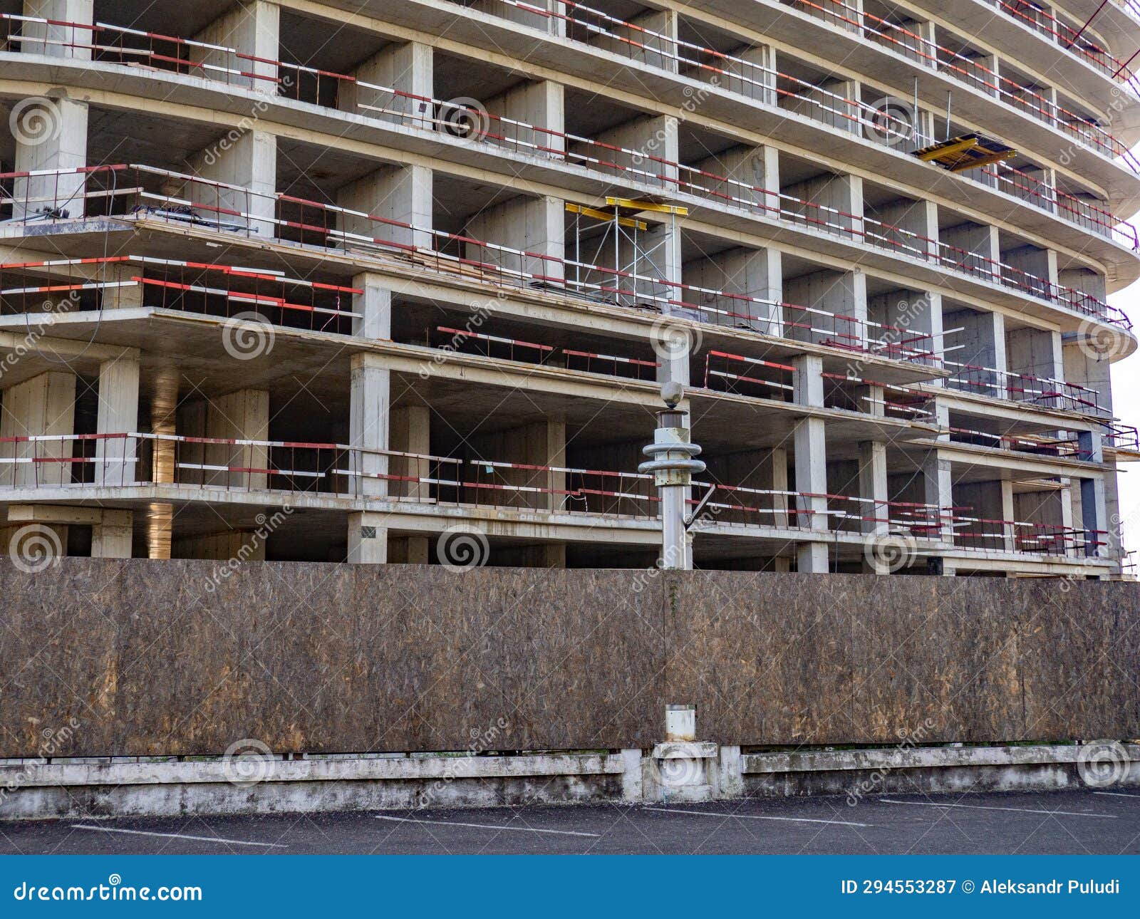 Construction of a Modern High-rise Building. Sides on the Floors ...