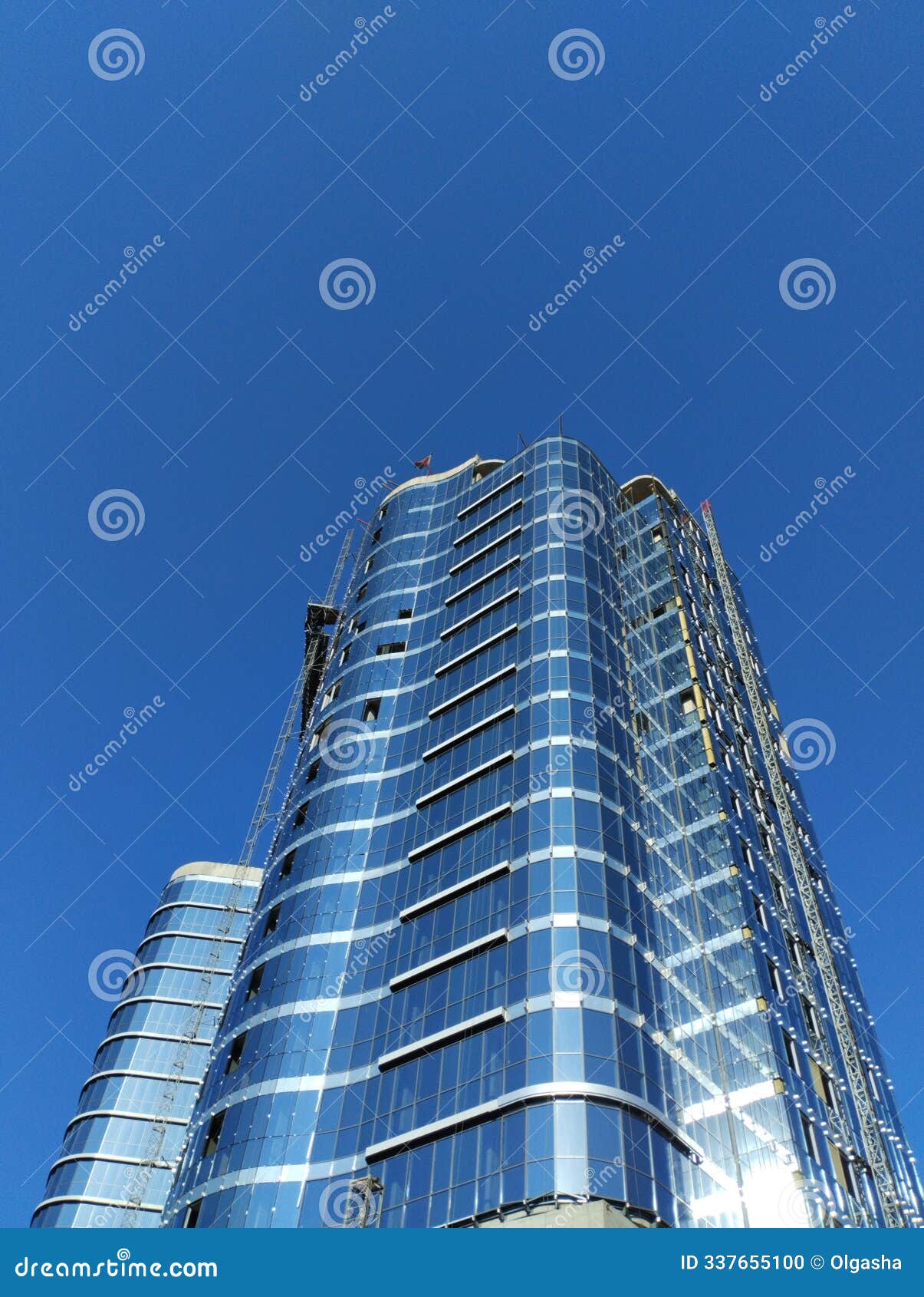 Construction of a Modern High-rise Building Stock Photo - Image of site ...