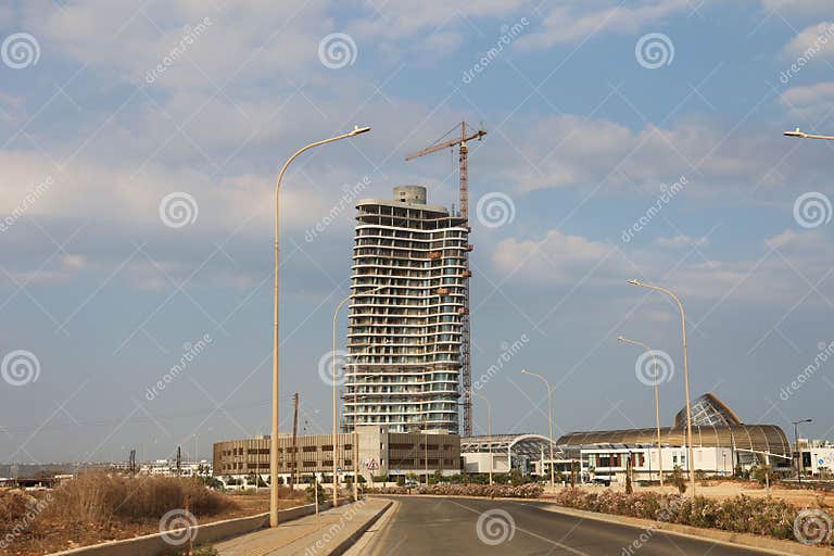 Construction of a Modern High-rise Hotel on the Seashore Stock Photo ...