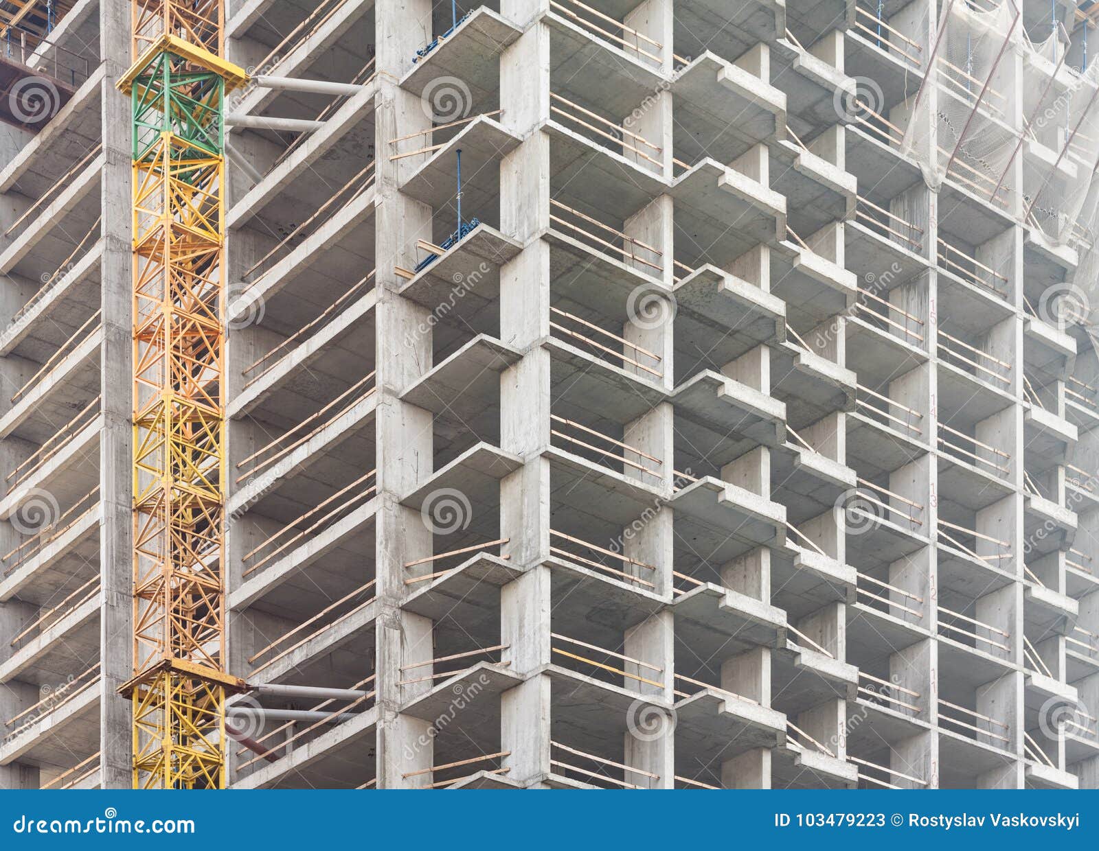 Construction of a Modern Panel Building Stock Image - Image of ...